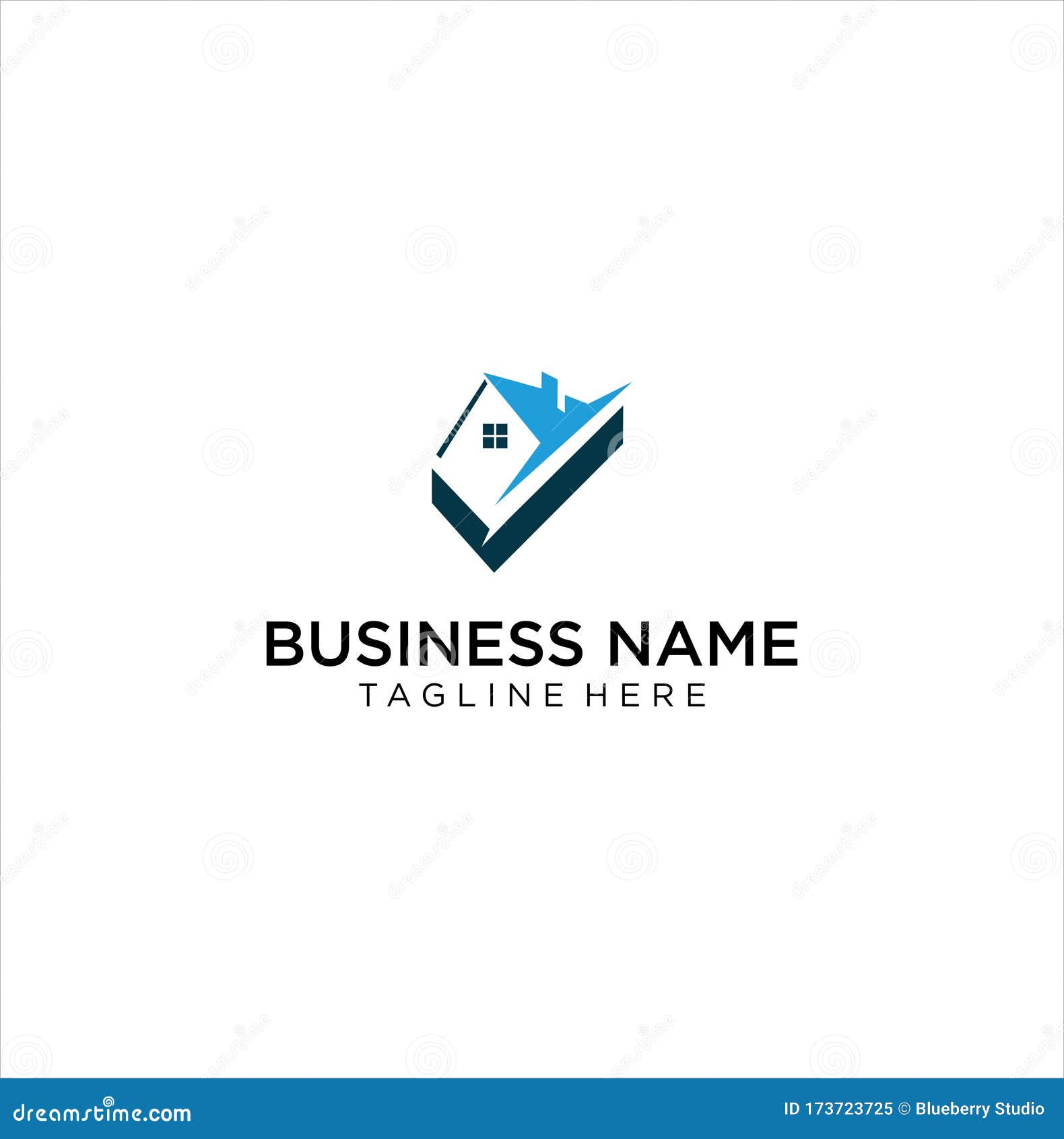 Check House Logo Design . Check Home Logo Vector Icon . Check Real ...