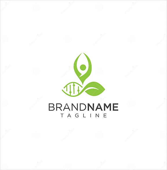 Creative DNA Leaf Yoga Logo Nature . Dna Wellness Logo Icon Vector ...
