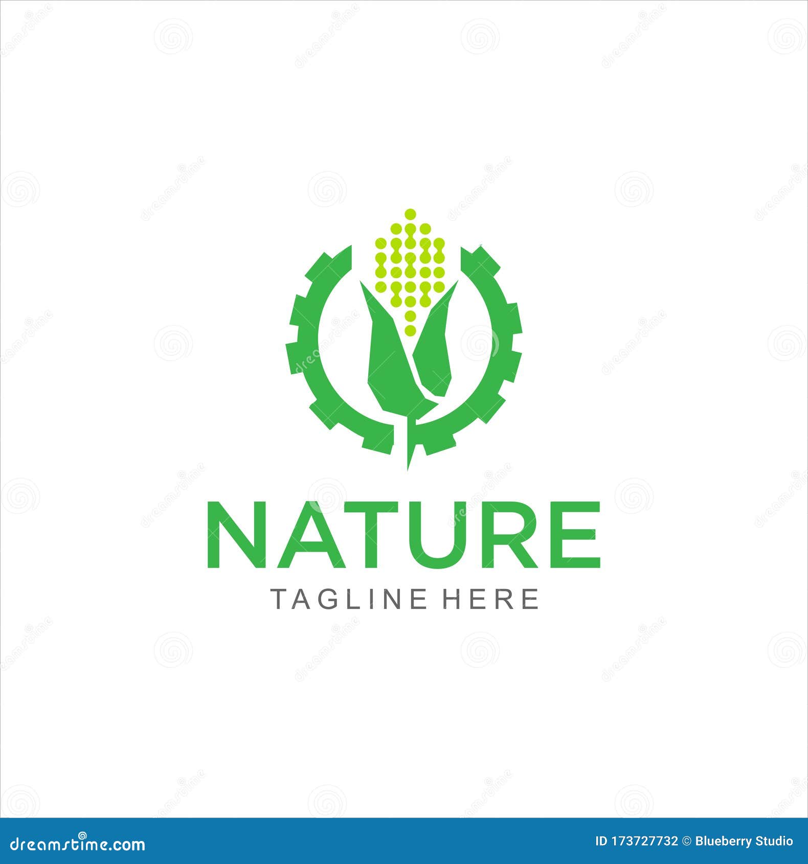 Corn Industry Logo Nature Vector Illustration Stock Vector . Corn Tech ...
