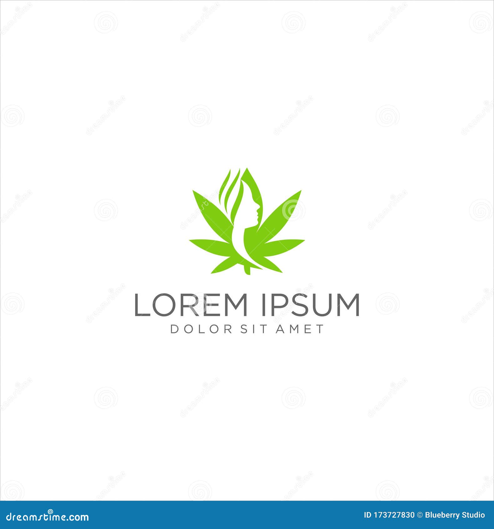 CBD Cannabis Marijuana Pot Hemp Women Logo Beauty Design Vector Stock ...