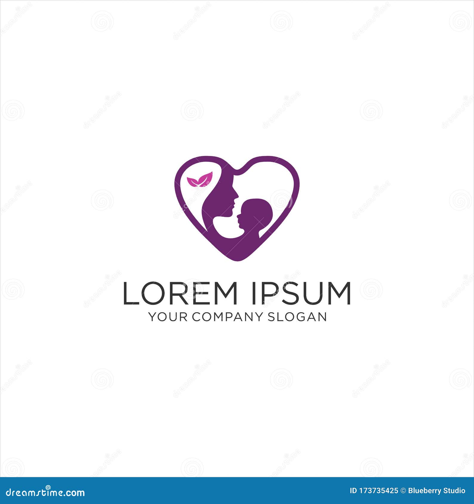 Mom And Baby Logo . Love Baby Care Logo Design Concept Template ...