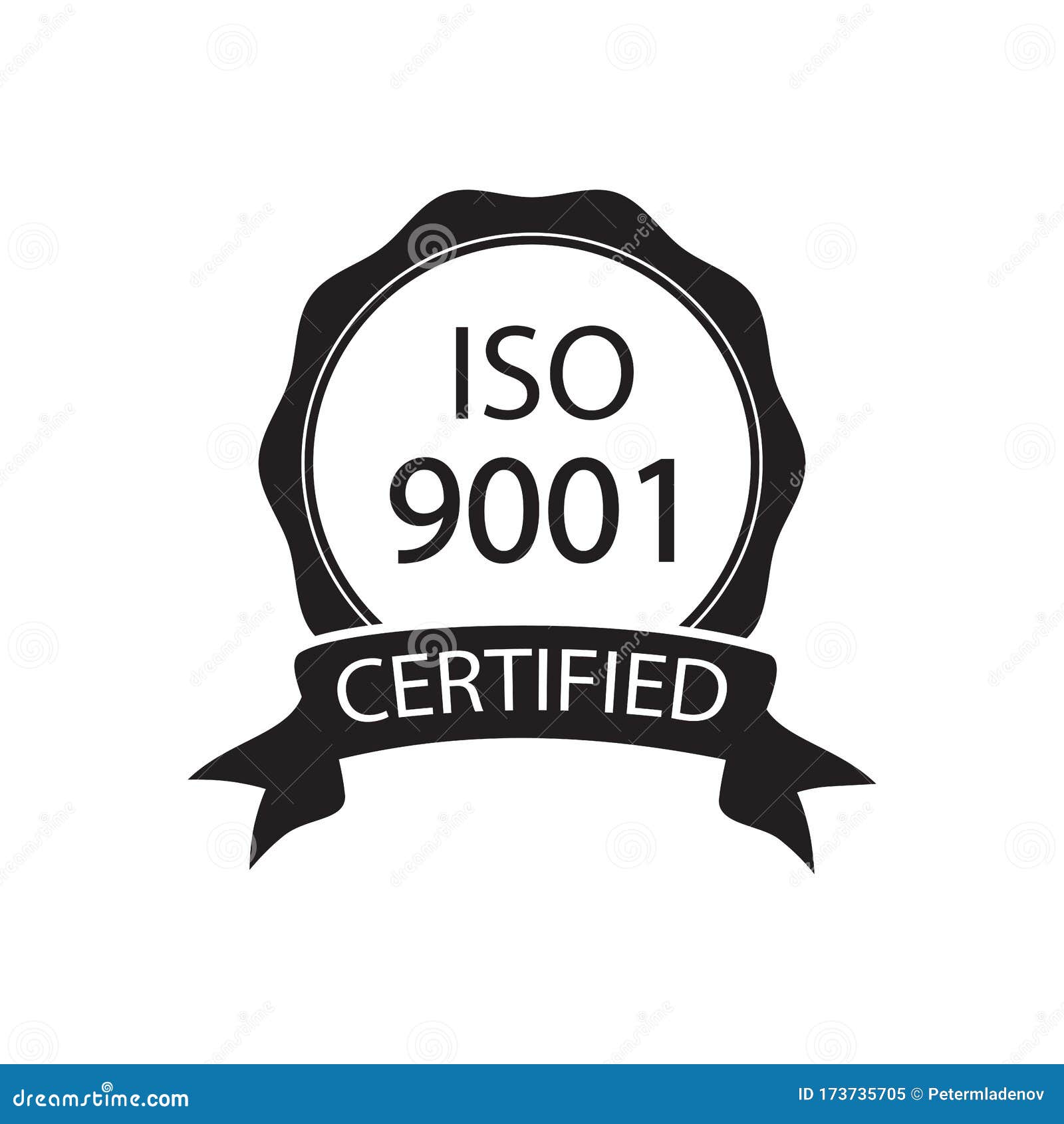 ISO 9001 Certified Icon. Certification Stamp Stock Vector ...