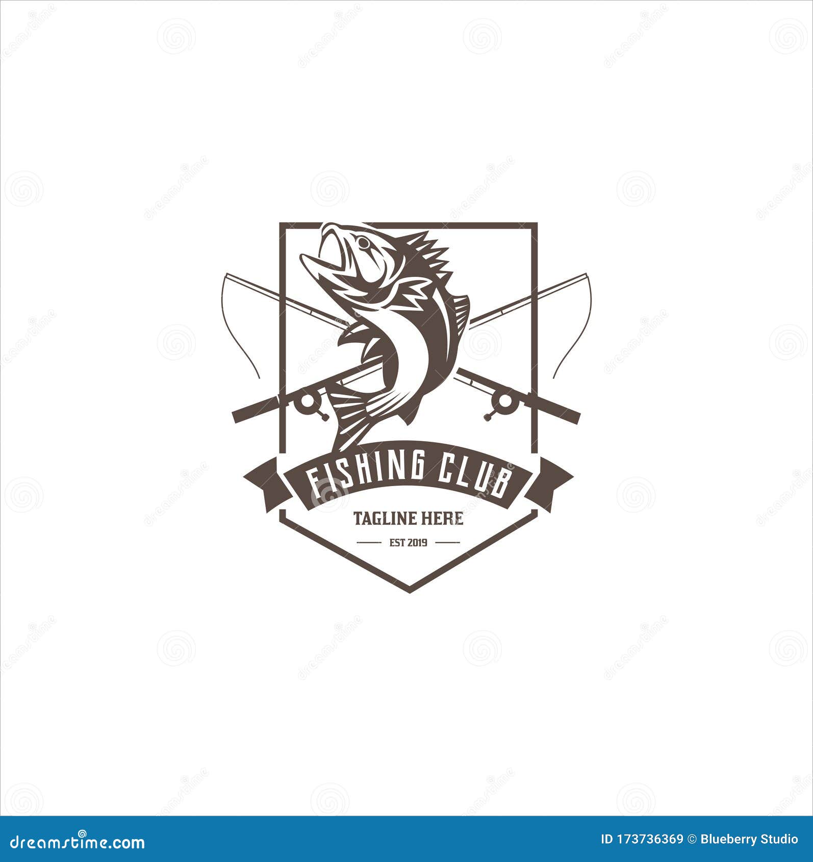 Retro Fishing Logo Club Vector Badges Labels Emblems . Vintage Fishing ...