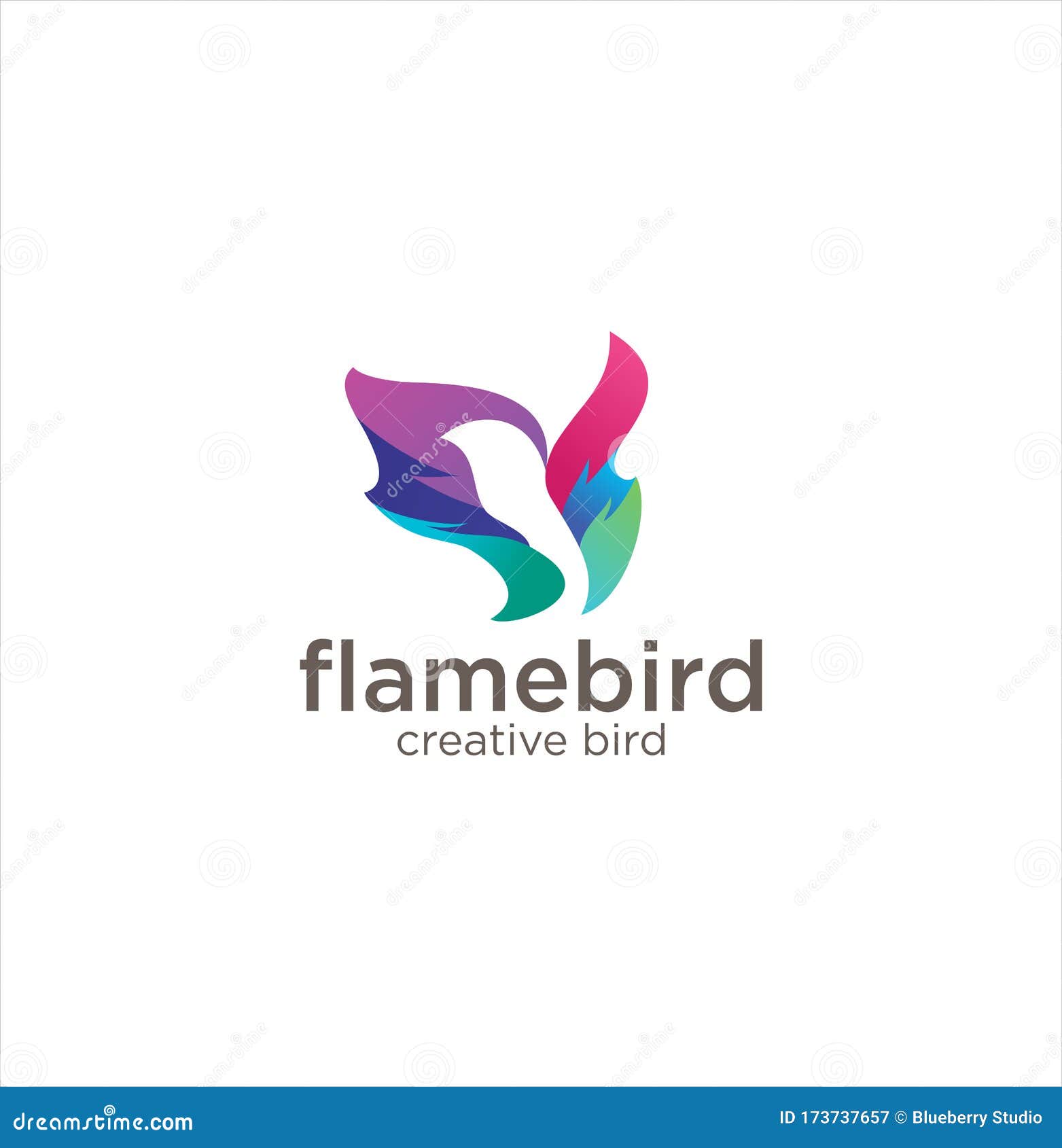 Bird Fire Flame Logo Icon Design Vector Stock . Abstract Colorful Bird ...