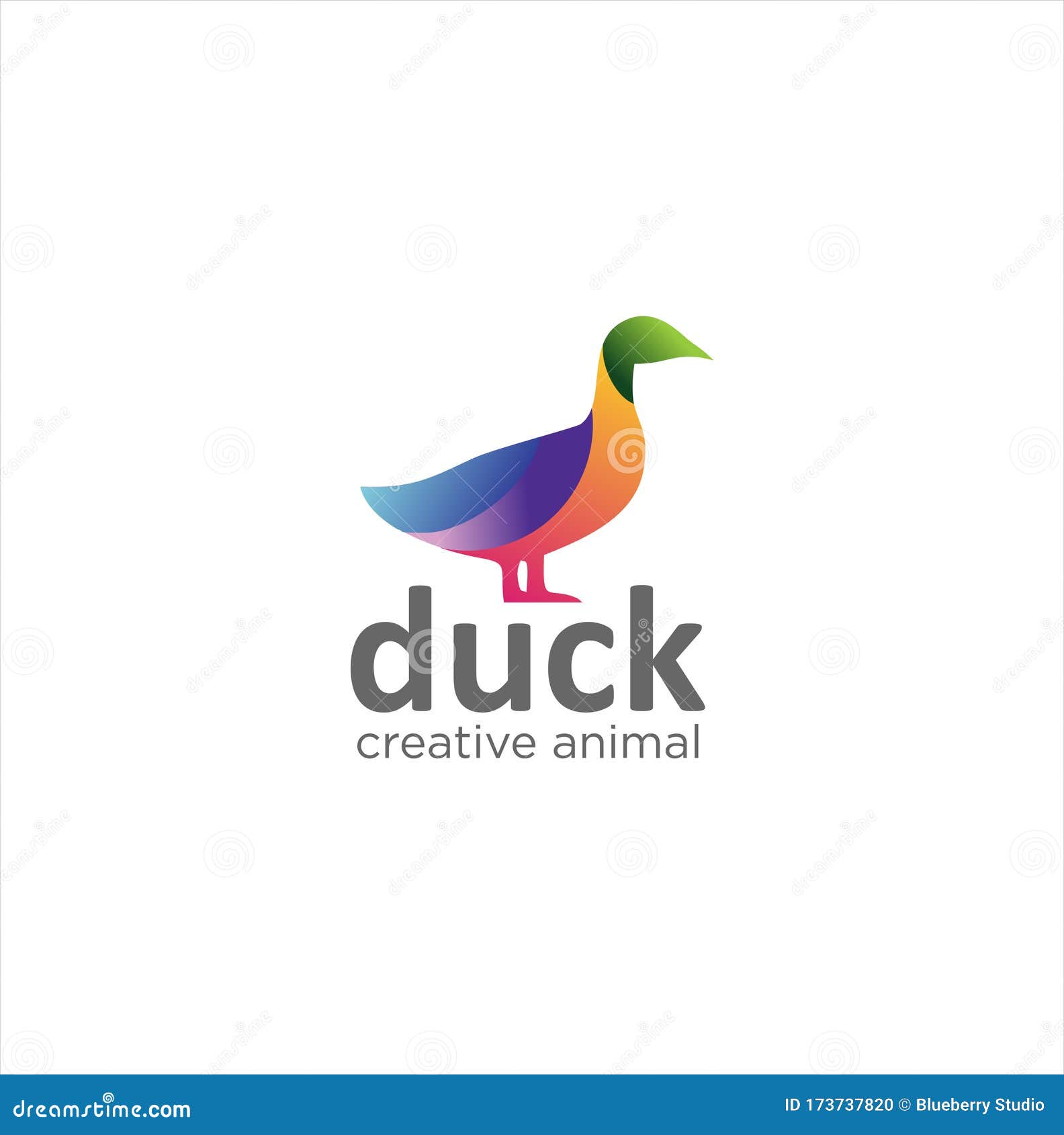 Colorful Duck Logo Vector Design Creative Sign . Poultry Logo Colorful ...