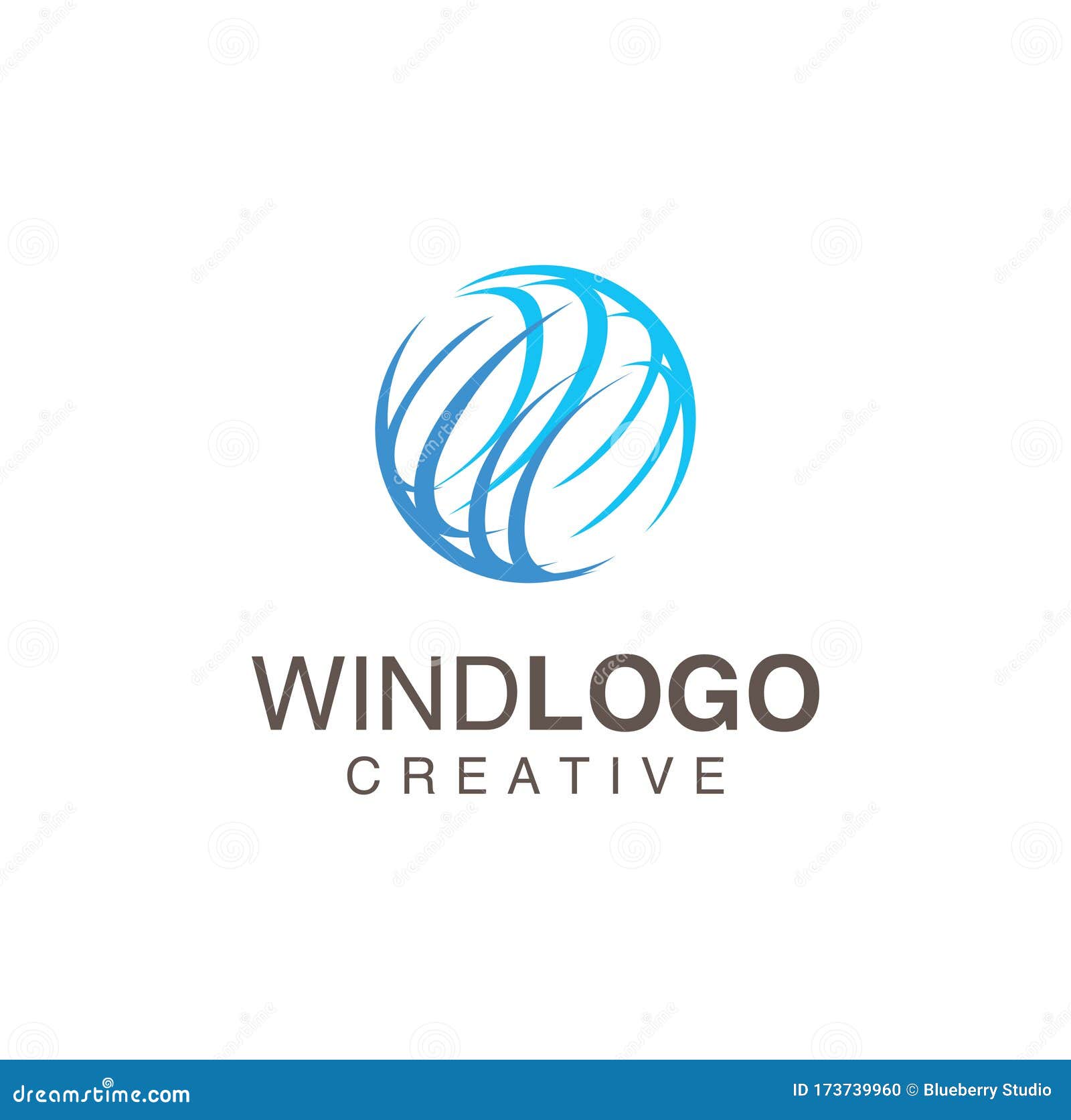 Circle Wind Logo for Business Design Vector Stock .Wind Logo for ...