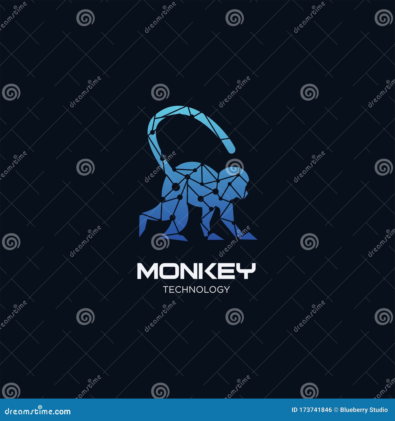 Monkey Tech Logo Design. Animal Monkey Finger Print Logo Design. Modern Abstract Logo Design ...