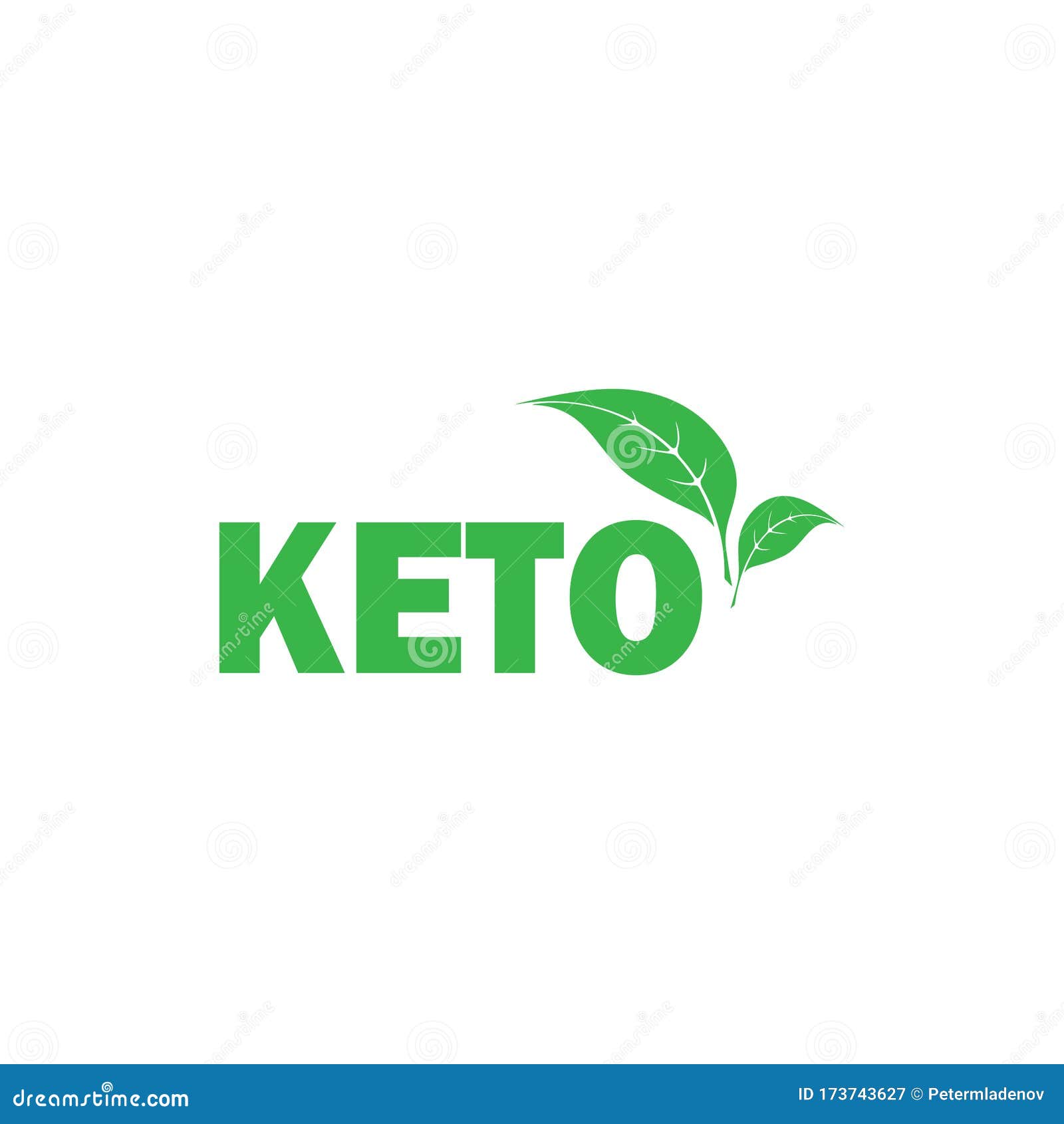 Keto Diet Label Green Check Mark Stamp. Ketogenic Vector on White ...