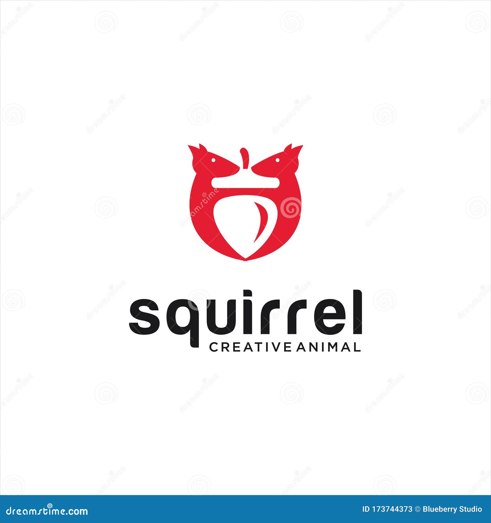 Squirrel Hazelnut Logo Design . Abstract Squirrels Logo Icon Design ...
