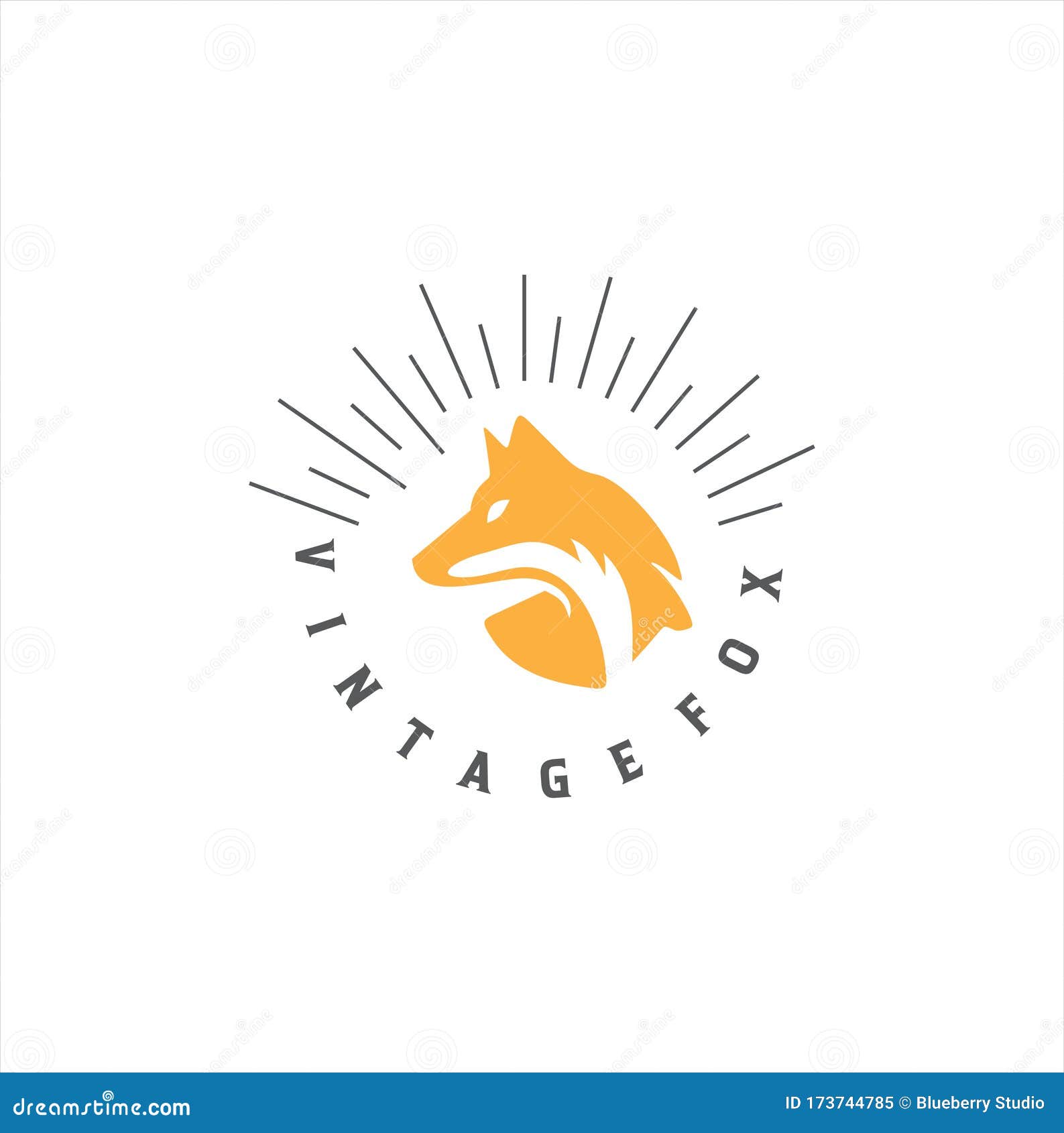 Fox Logo Hipster Vintage Retro Design Vector Illustration Template ...
