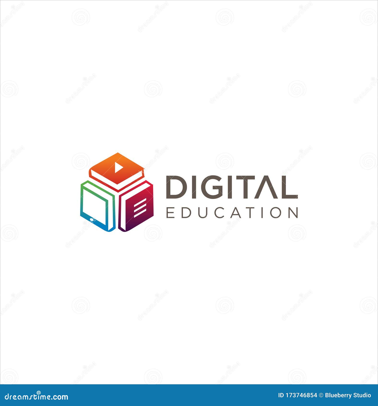Media Education Logo . Digital School Book Online Education Logo and ...