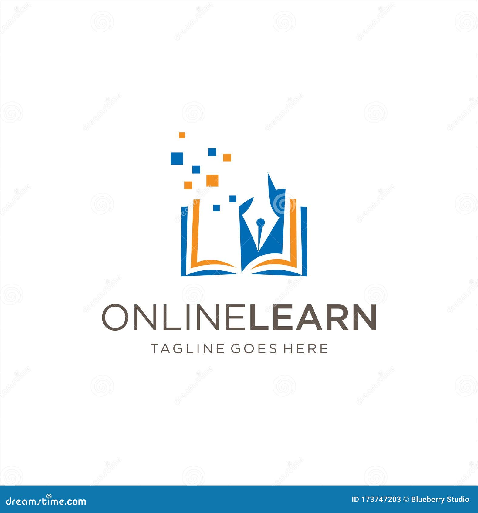 Digital Book Tech Logo. Modern Book Logo Design Template . Tech Book ...