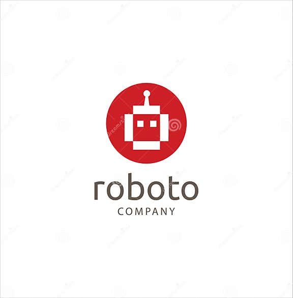 Robot Logo Design Concept. Universal Robotic Logo Design Vector Stock ...