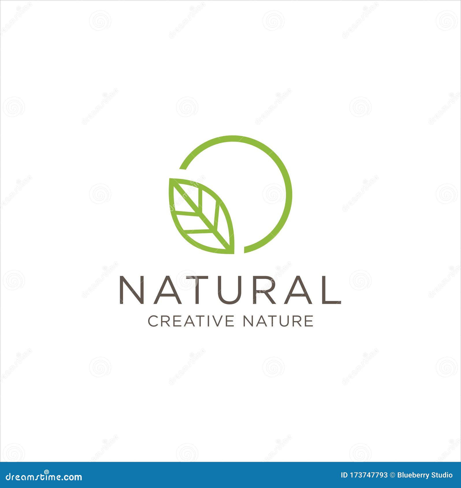 Circle Organic Leaf Logo Designs Inspiration . Circle Leave Nature Logo ...