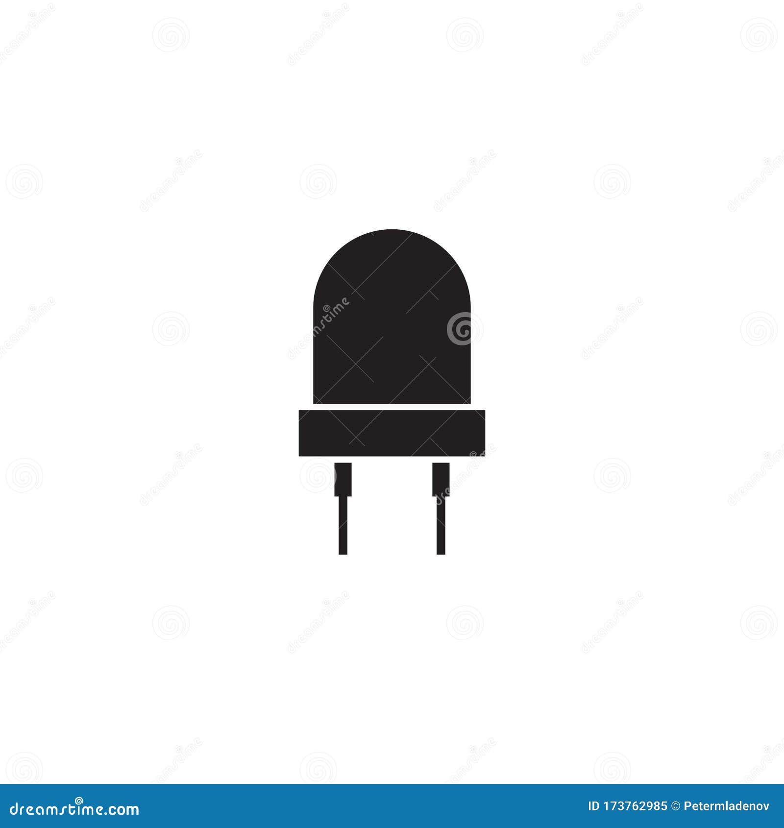 LED Vector Icon on White Background Stock Vector - Illustration of ...