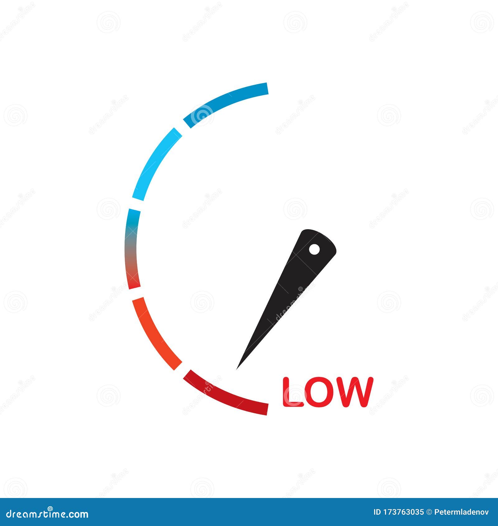 Low Level Icon Measuring Indicator. Speedometer, Tachometer, Fuel Stock ...