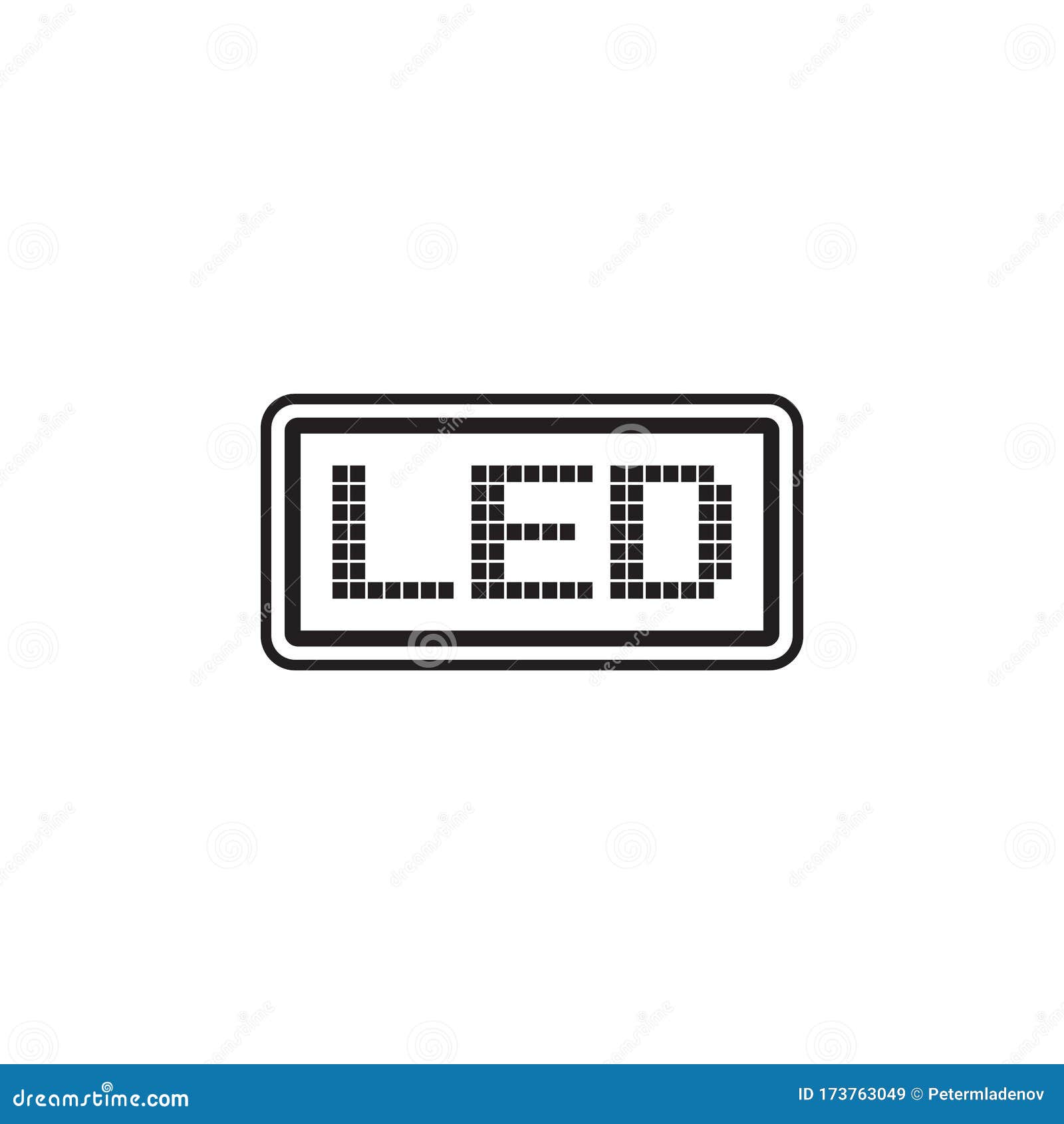 Vector LED Screen Icon Symbol Stock Vector - Illustration of ...