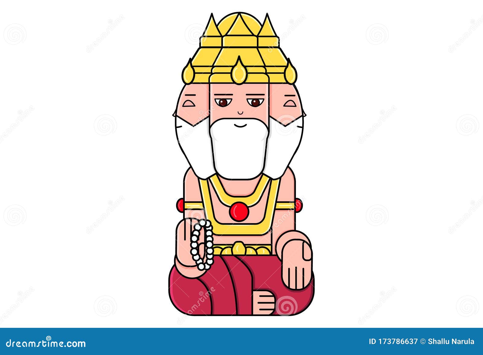 Brahma Isolated Icon. Simple Element Illustration From India Concept ...