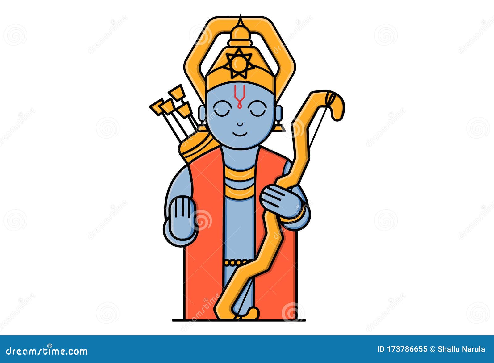 Vector Cartoon Illustration of God Sticker Stock Vector - Illustration ...