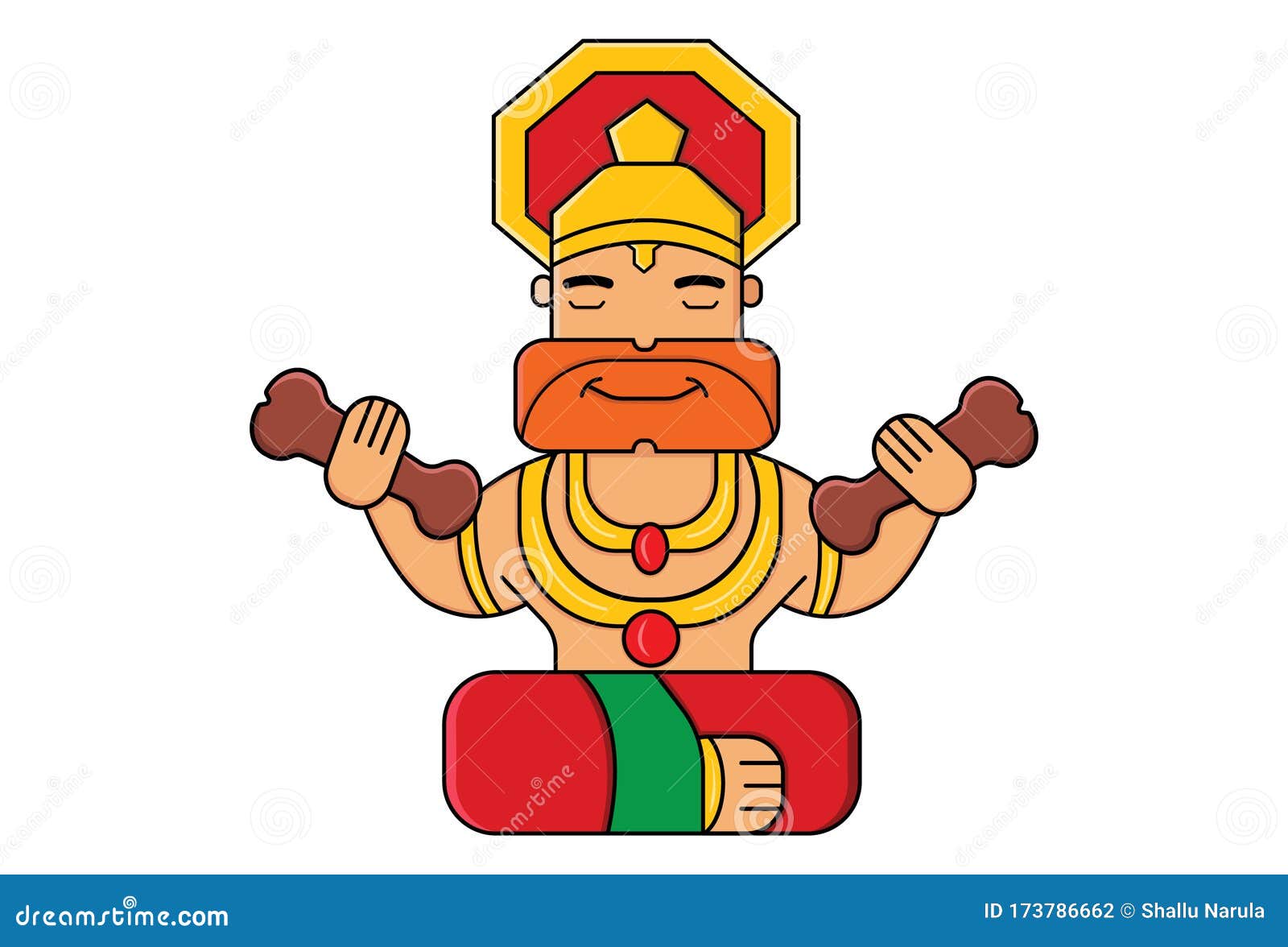 Vector Cartoon Illustration Of God Sticker | CartoonDealer.com #173786662