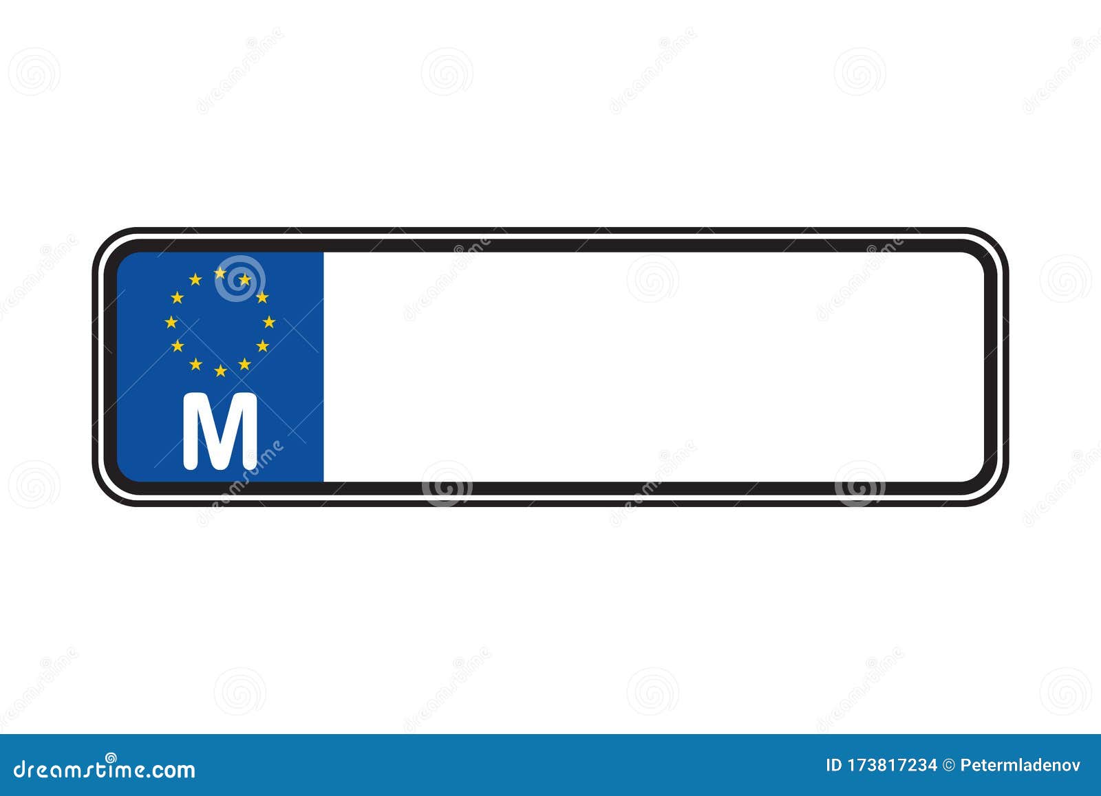 Malta Blank License Plate with Free Copy Space Place for Text and ...