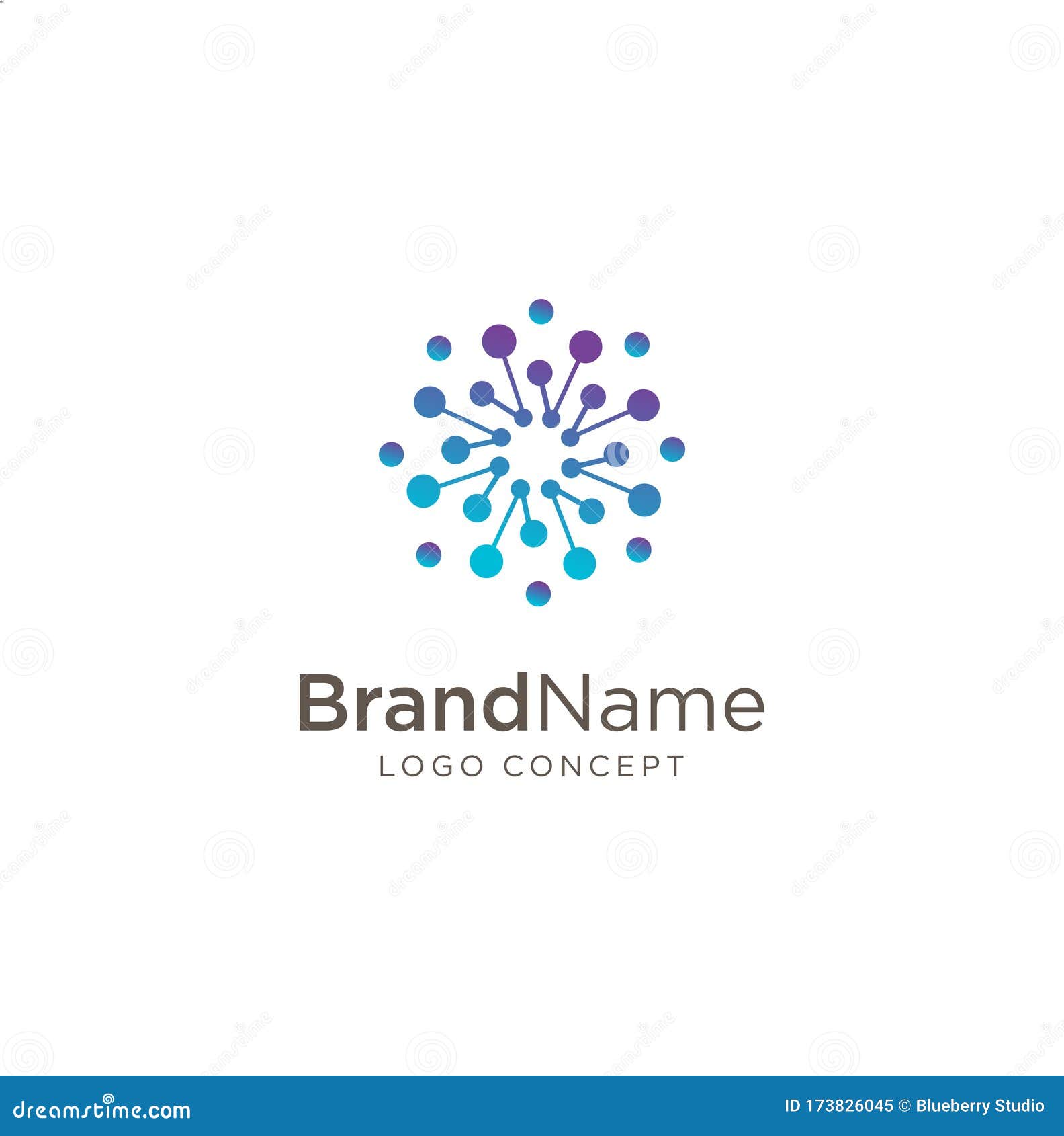 Circle Molecule Atom Tech Logo .round Flow Shape Modern for ...