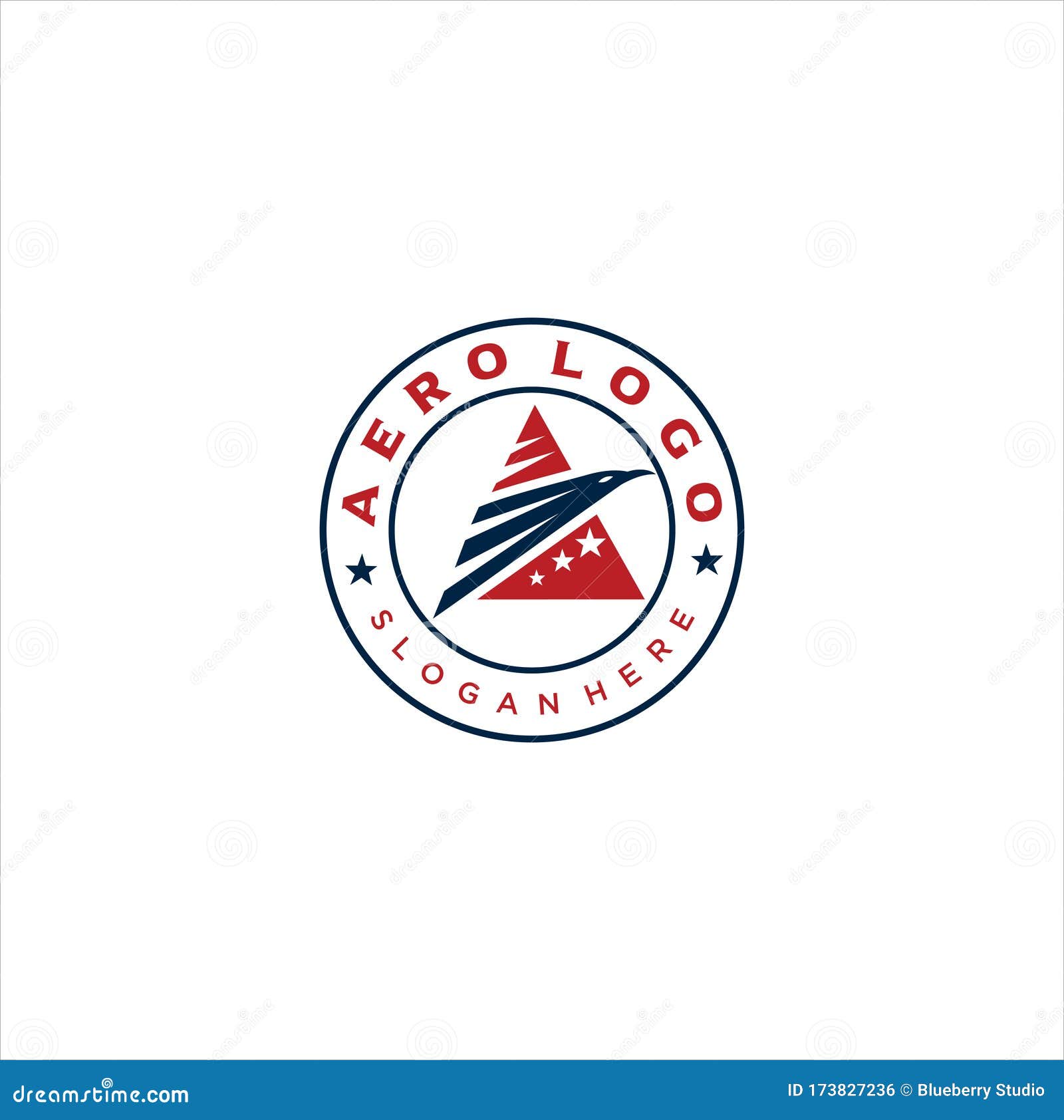 Circle Eagle Heads Logo Image . Aero Eagle Logo . Aircraft Eagle Logo ...