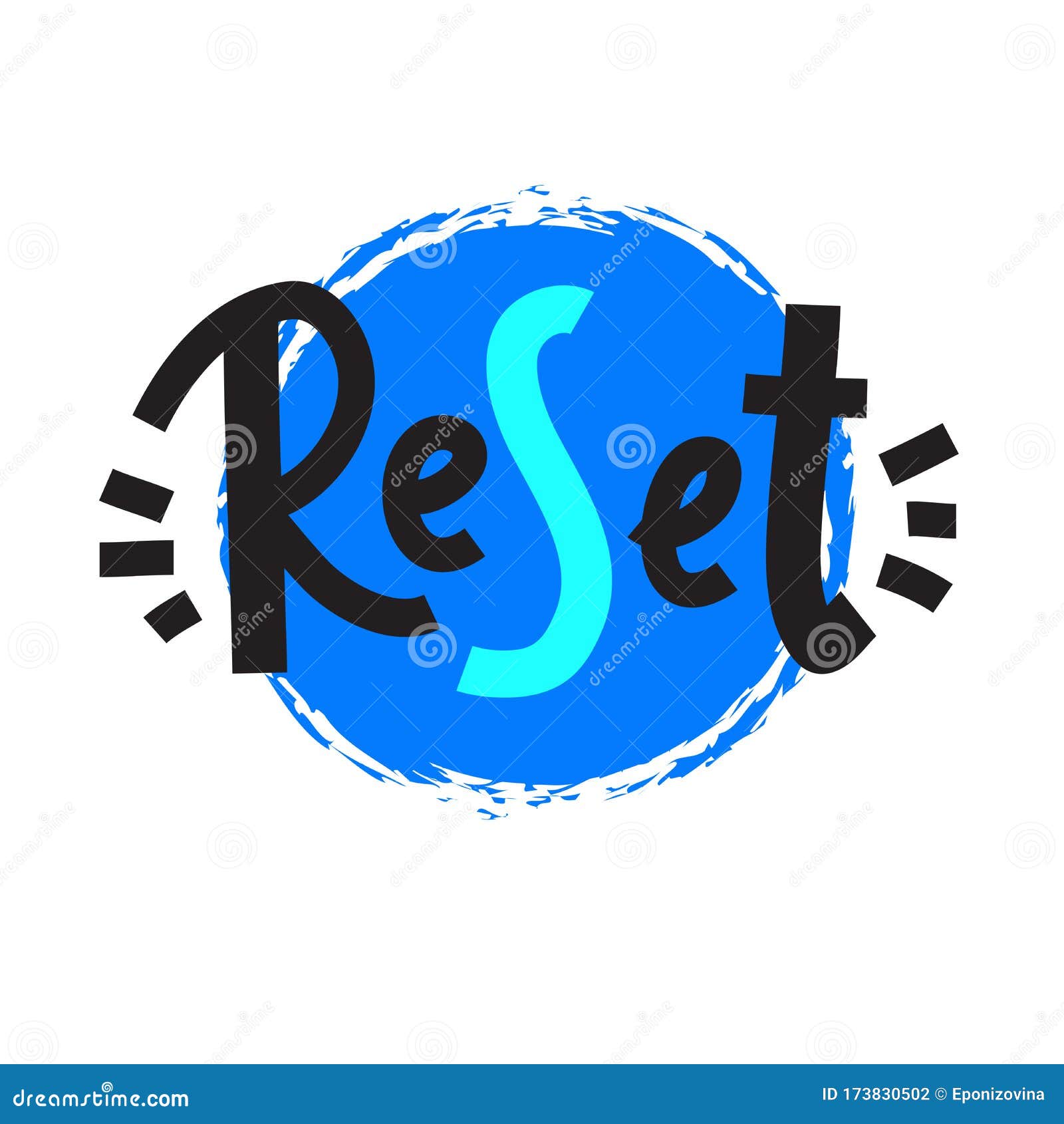 Reset - Inspire Motivational Quote. Hand Drawn Beautiful Lettering ...