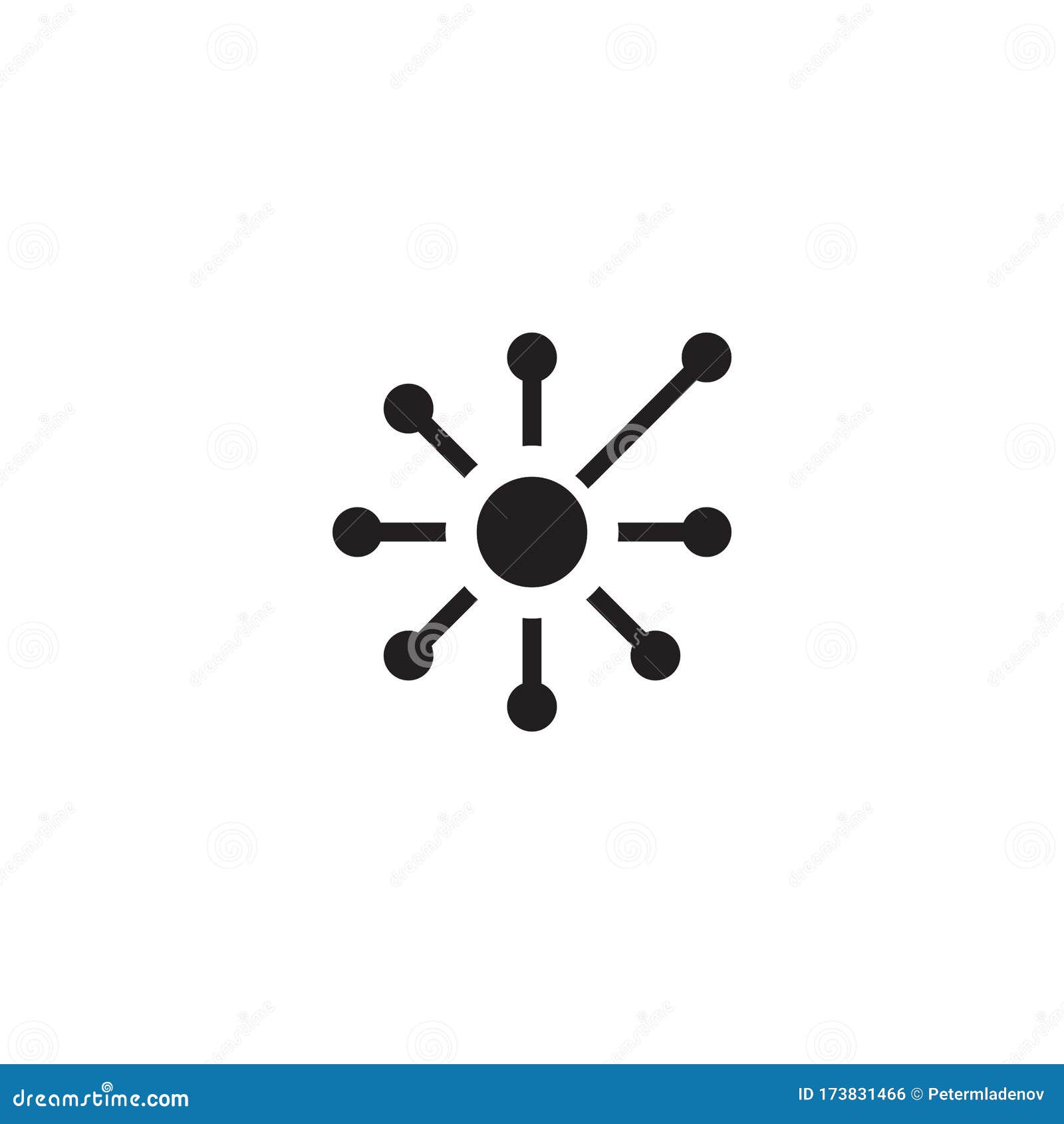 Business Network Vector Icon on White Background Stock Vector ...