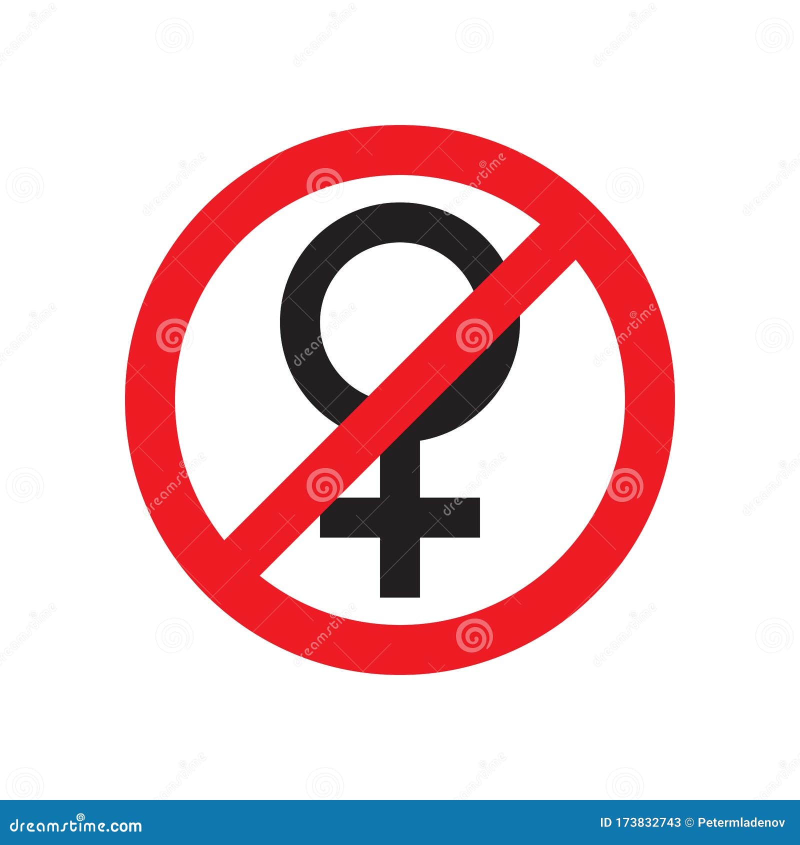 No Female Access, Entry Sign. Vector Illustration Icon. Stock Vector ...