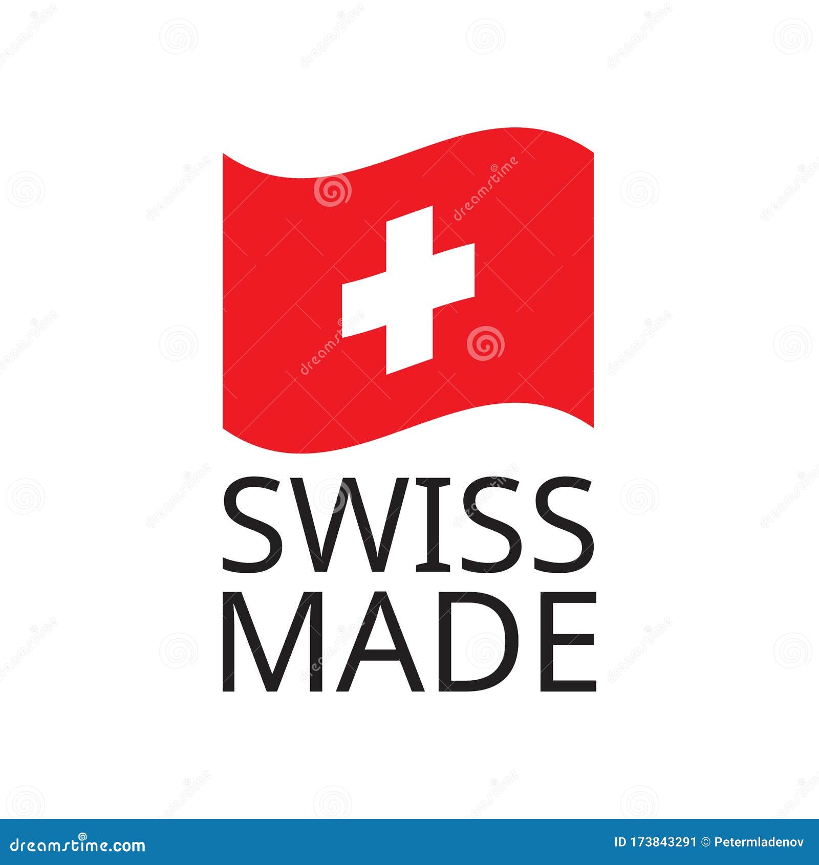 Swiss Made Quality Certificate Label with Flag Stock Vector ...