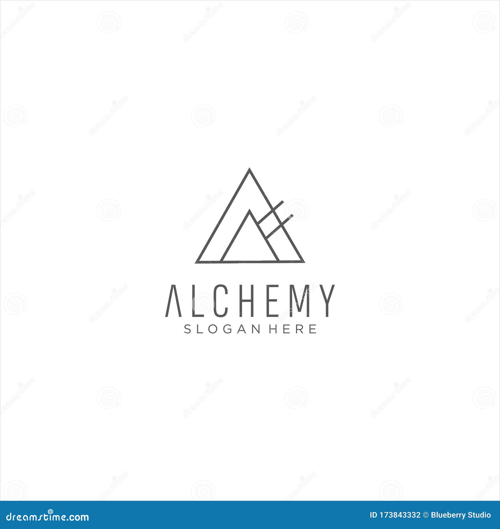 Monogram Triangle Logo . Alchemy Logo Design Vector Stock Stock Vector ...