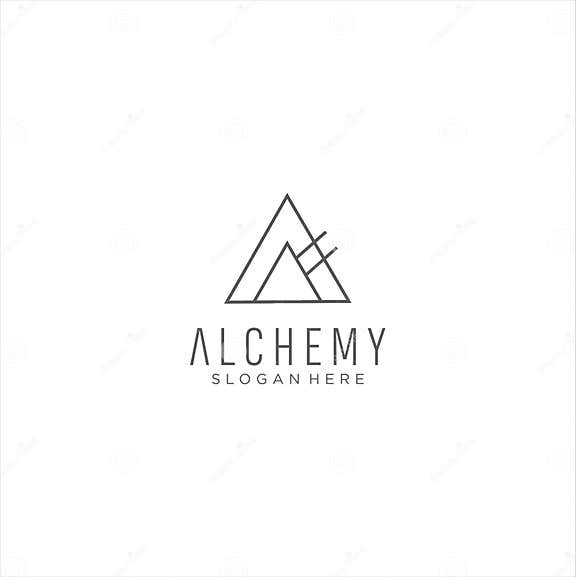 Monogram Triangle Logo . Alchemy Logo Design Vector Stock Stock Vector ...