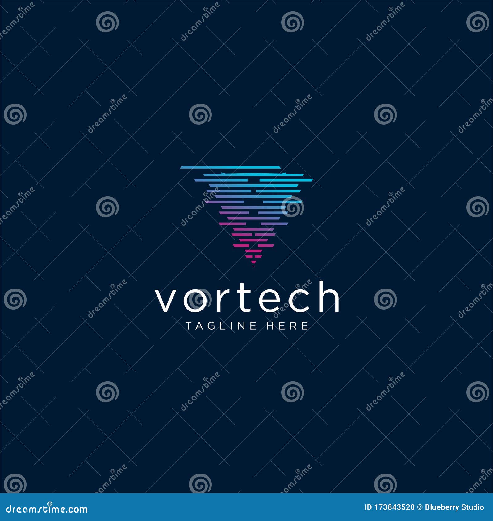 V Tech Logo Design Vector . Letter V Abstract Triangle Logo Blue Design ...