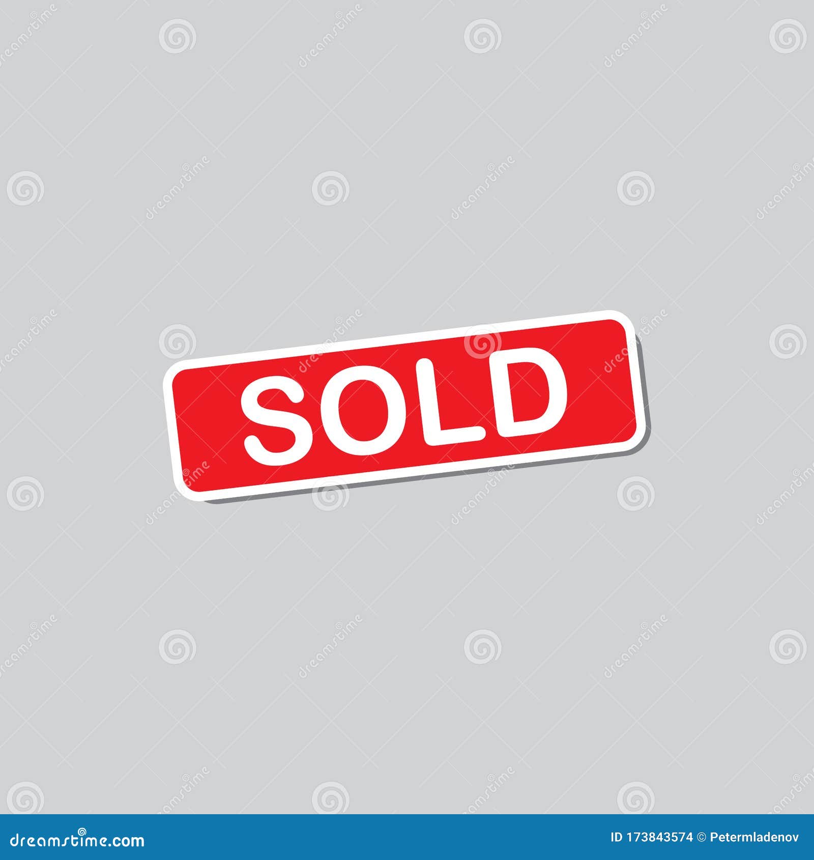 Simple Sold Sticker Label Vector Illustration Sign. Stock Vector ...