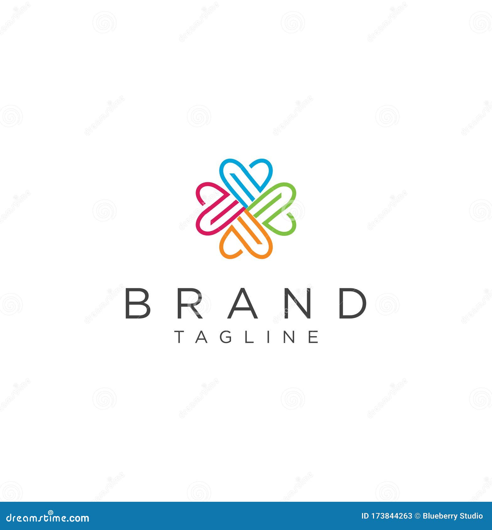 Abstract Love Heart Logo Colorfull Icon Vector Stock . Group Love Heart ...