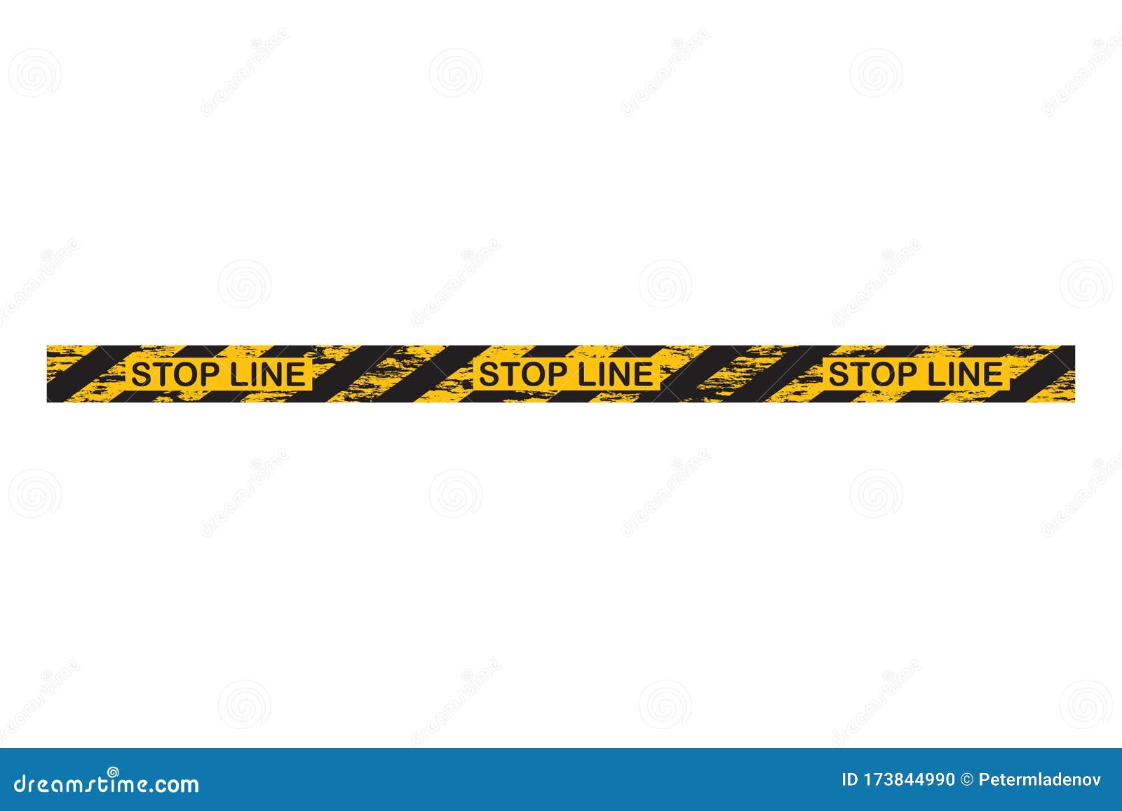 Police Stop or Construction Line. Yellow Warning Tape Stock Vector ...