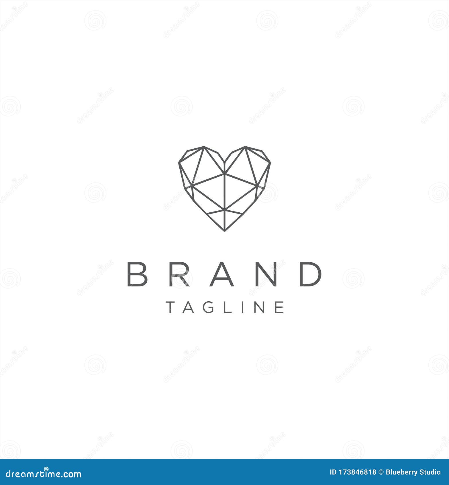 Monogram Heart Love Logo Line Design Abstract Stock Vector . Love Heart ...