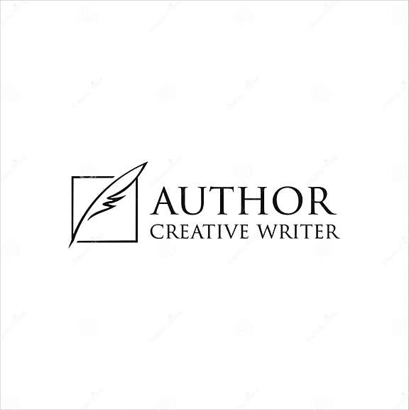 Author Write Logo Templates Design Vector Stock . Vintage Pen Feather ...