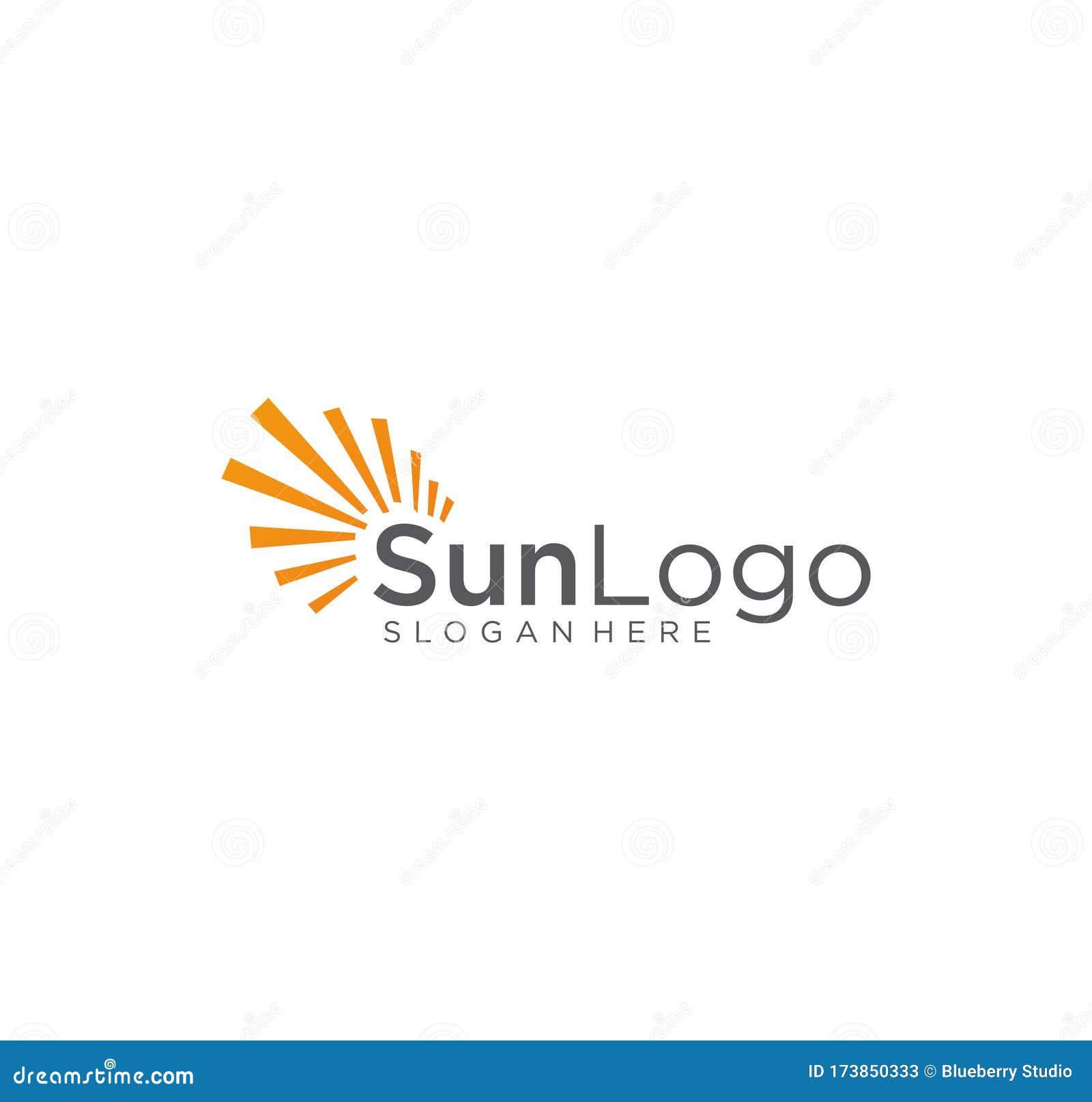 Sun Logo Element Vector Icon . Creative Abstract Shape Orange Color Sun ...