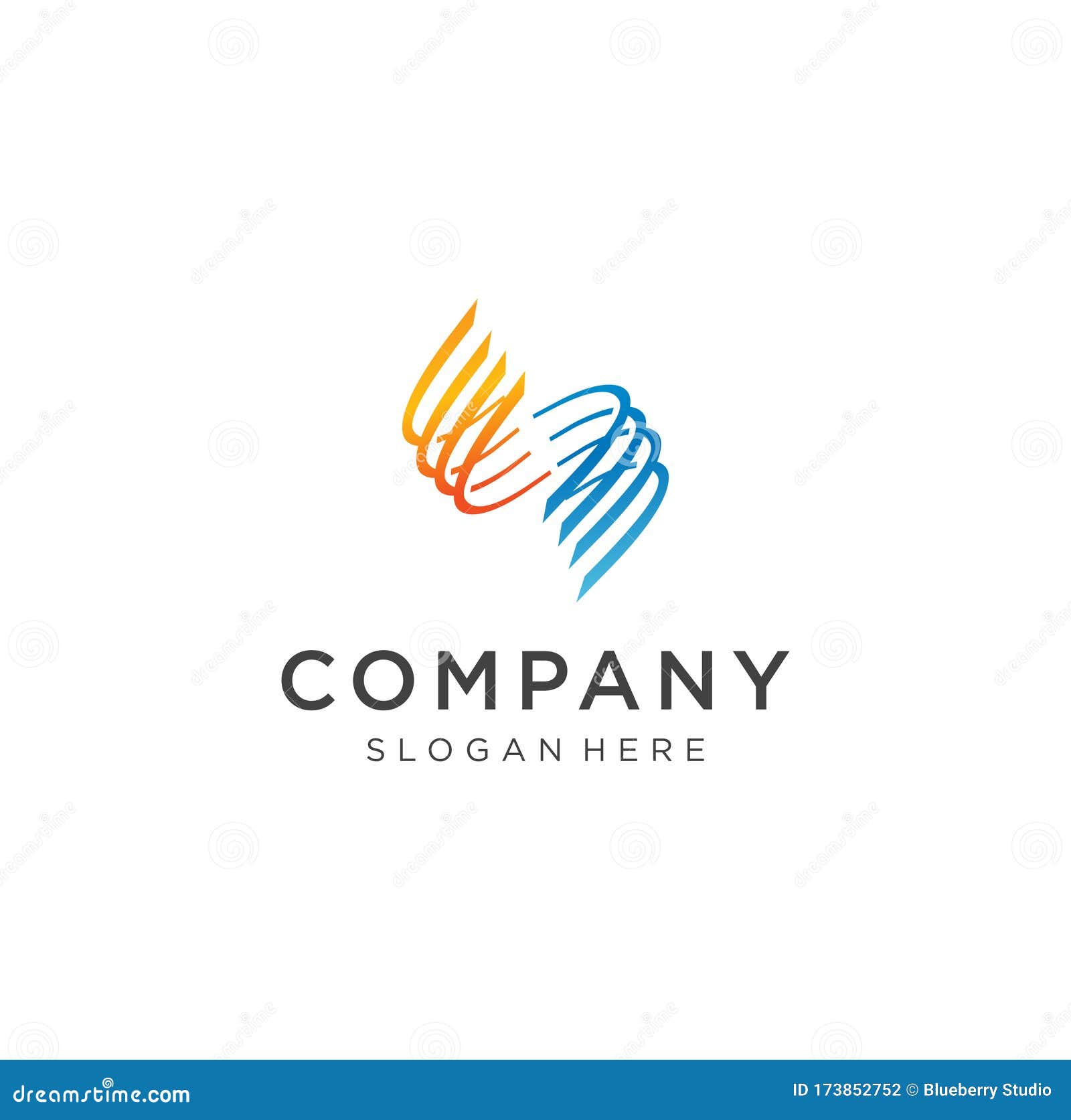 Abstract Wind Logo Colorful Design Template Stock Vector . Abstract ...