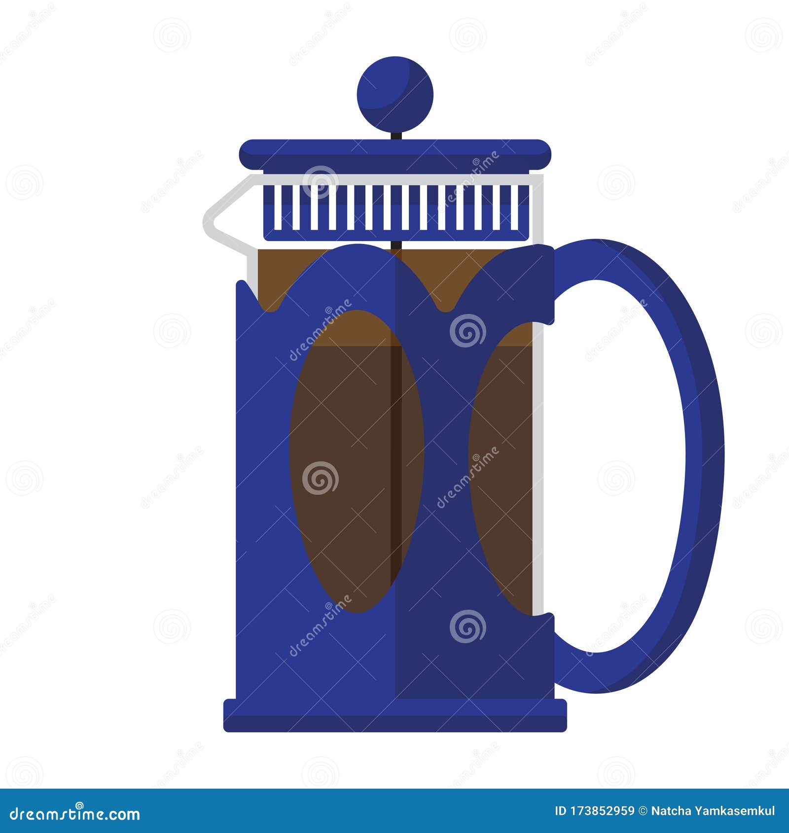 Printblue Coffee French Press Flat Icon Design Isolated Vector ...