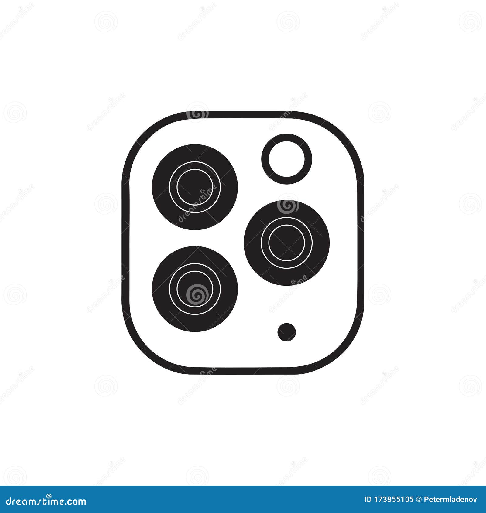 Triple Camera Smartphone Vector Icon, Camera Symbol. Modern, Simple ...