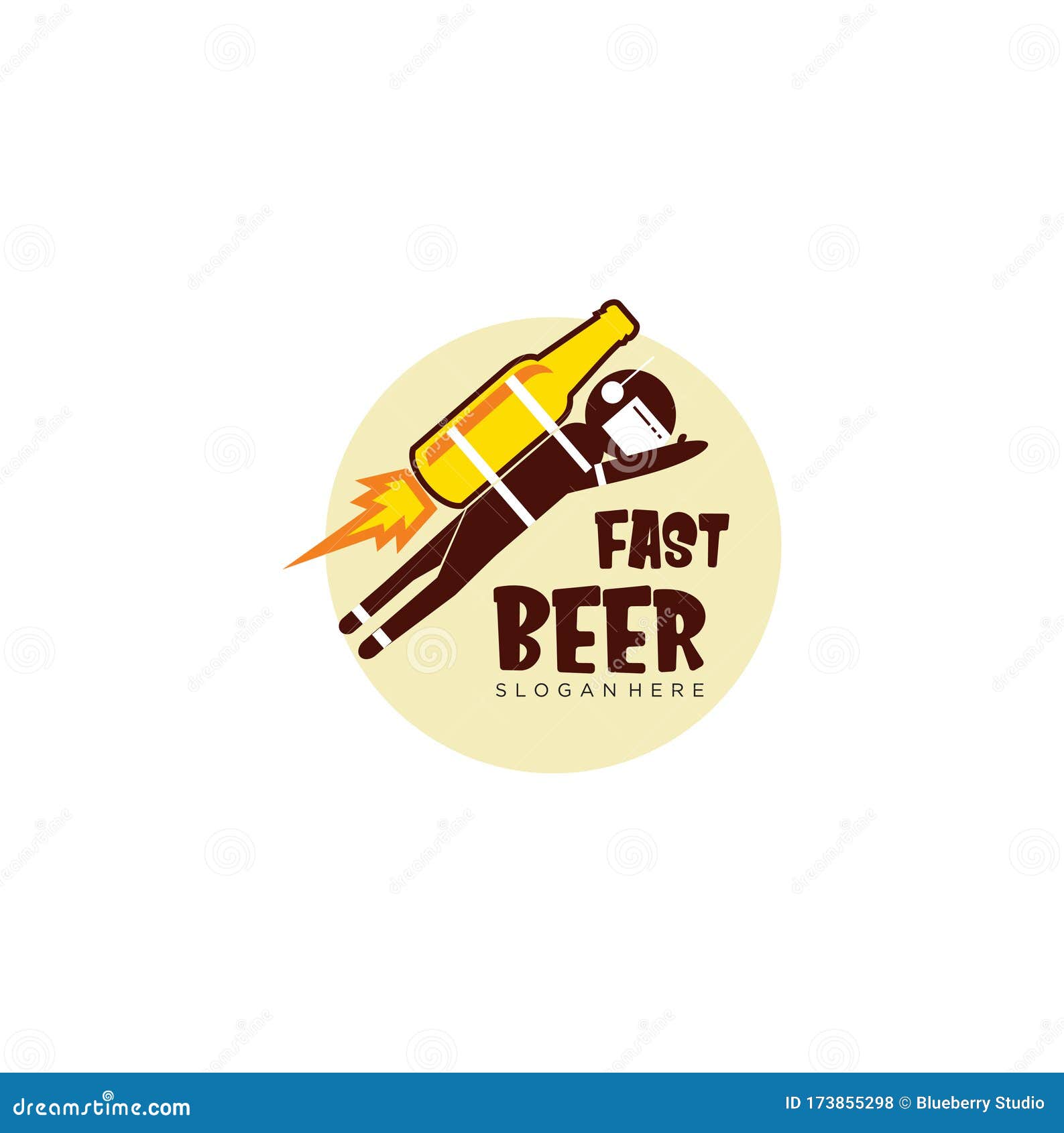 Fast Beer Delivery Logo Design Template Vector . Fast Beer Icon Logo ...