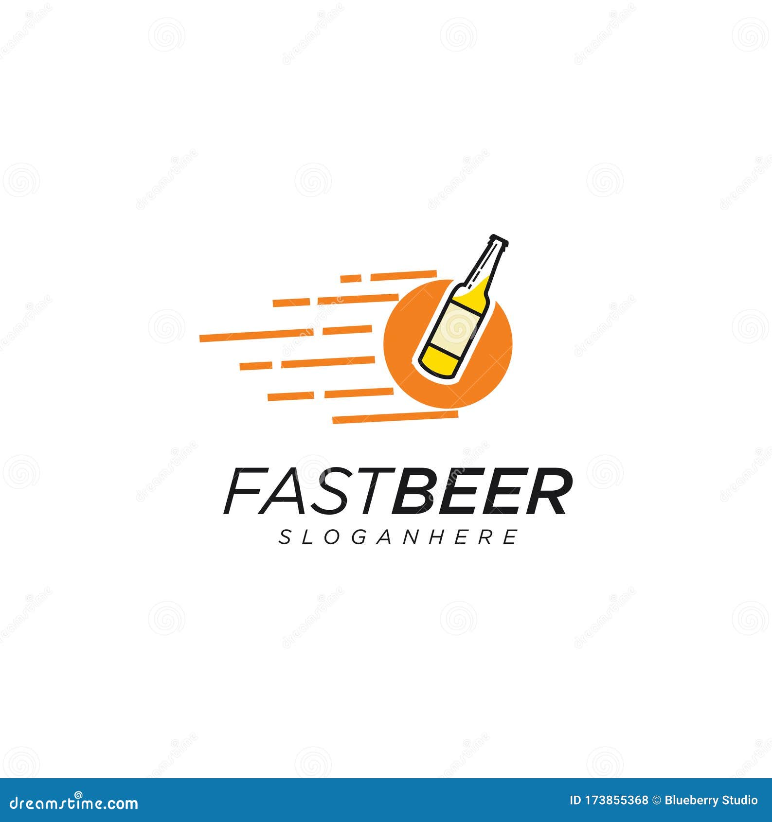 Fast Beer Delivery Logo Design Template Vector . Fast Beer Icon Logo ...