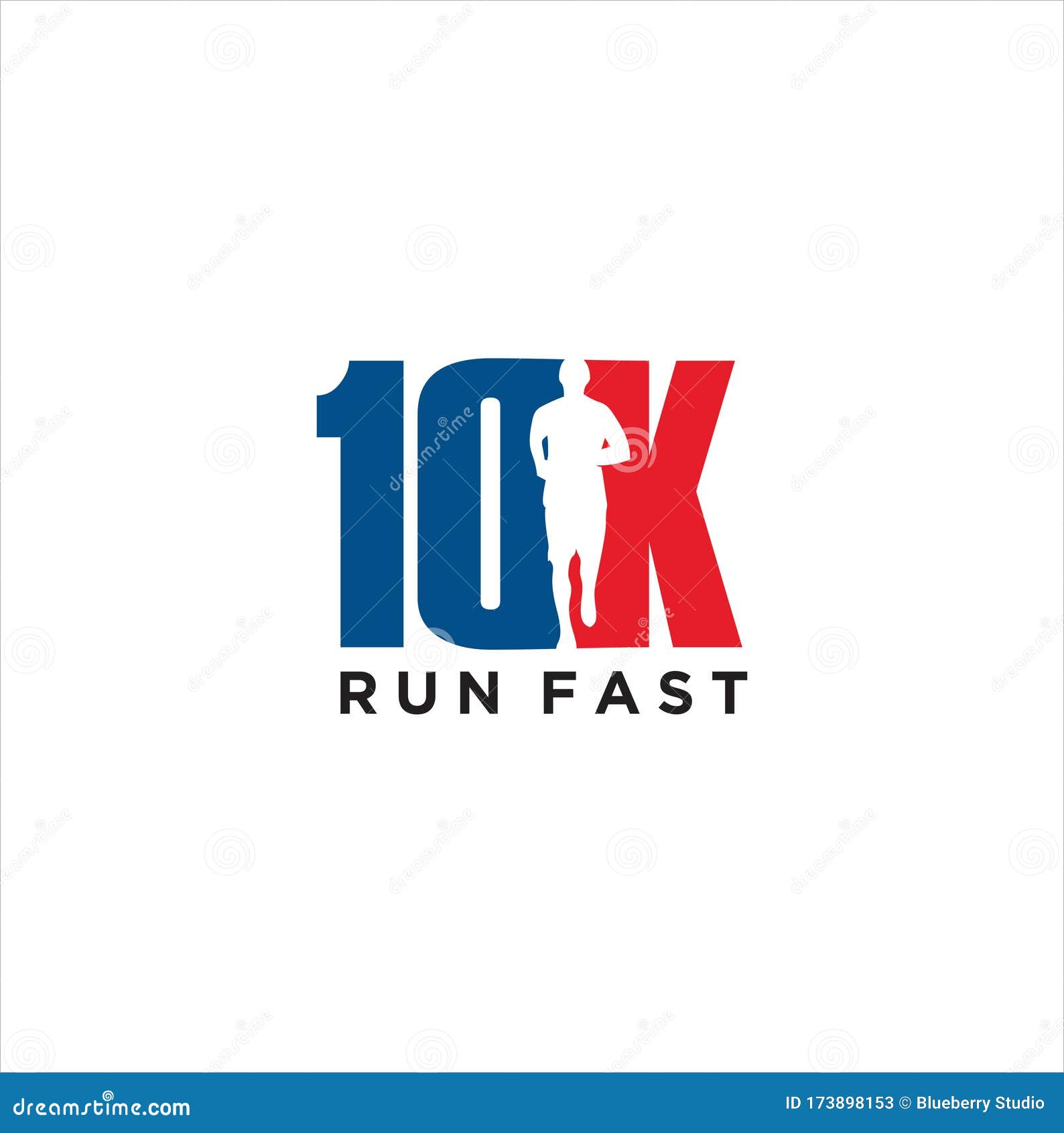 10K Run Logo Design Vector Stock Symbol . Running Logo Sport Concept ...