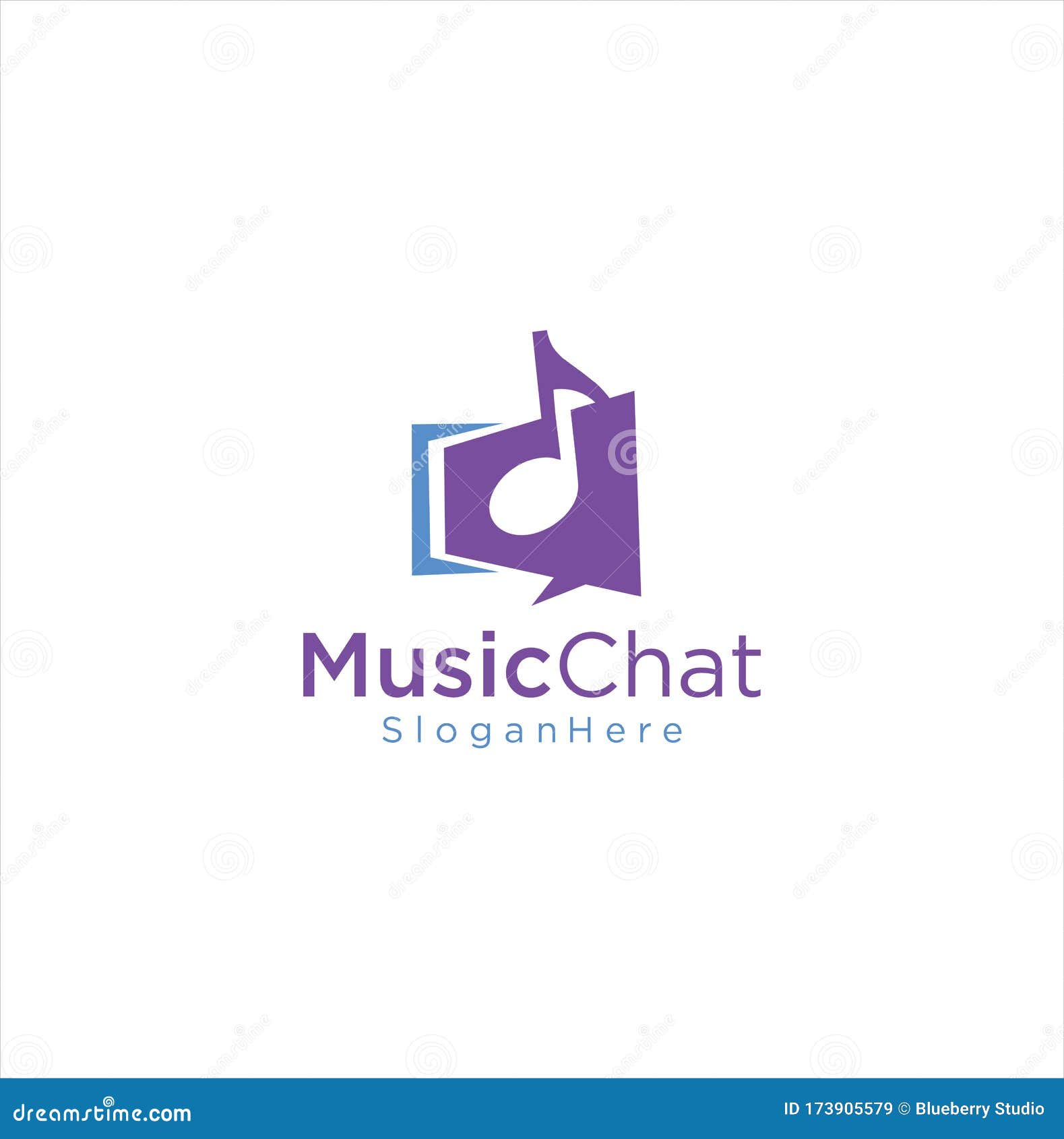 Music Note Chat Logo Design Inspiration . Chat Logo Design Stock ...