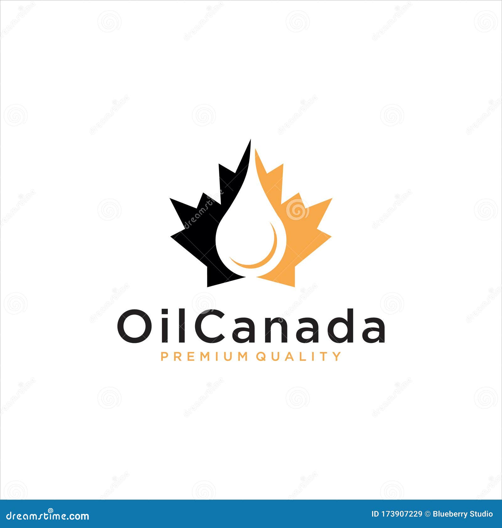 Canadian Maple Leaf Oil Drop Logo Icon . Canada Oil Logo . Maple Water ...