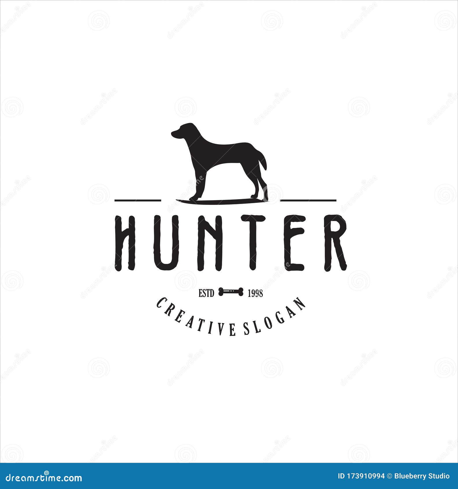 Dog Vintage Logo . Dog Logo Stock Illustration - Illustration of ...