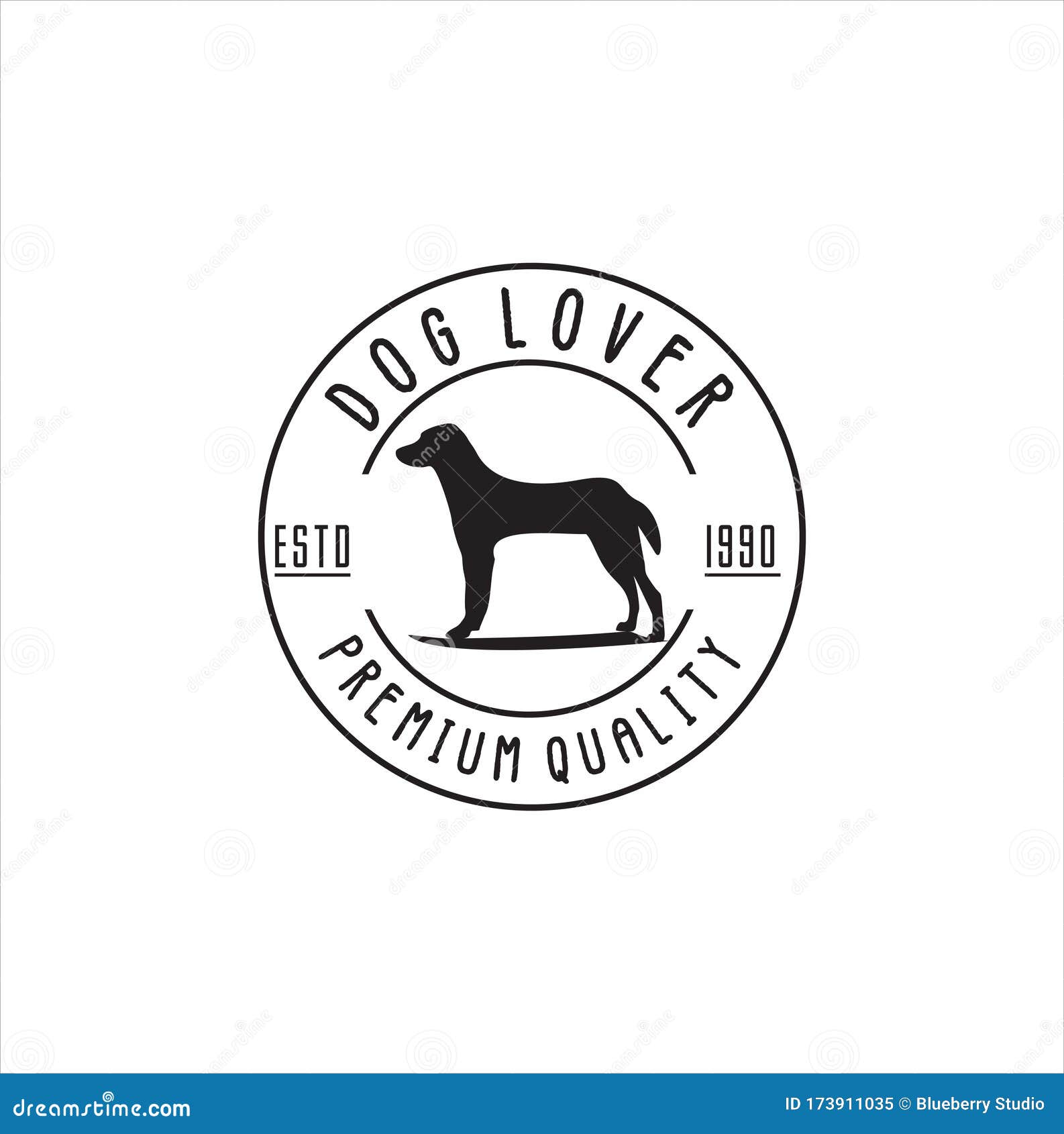 Dog Vintage Logo . Dog Logo Stock Illustration - Illustration of market ...